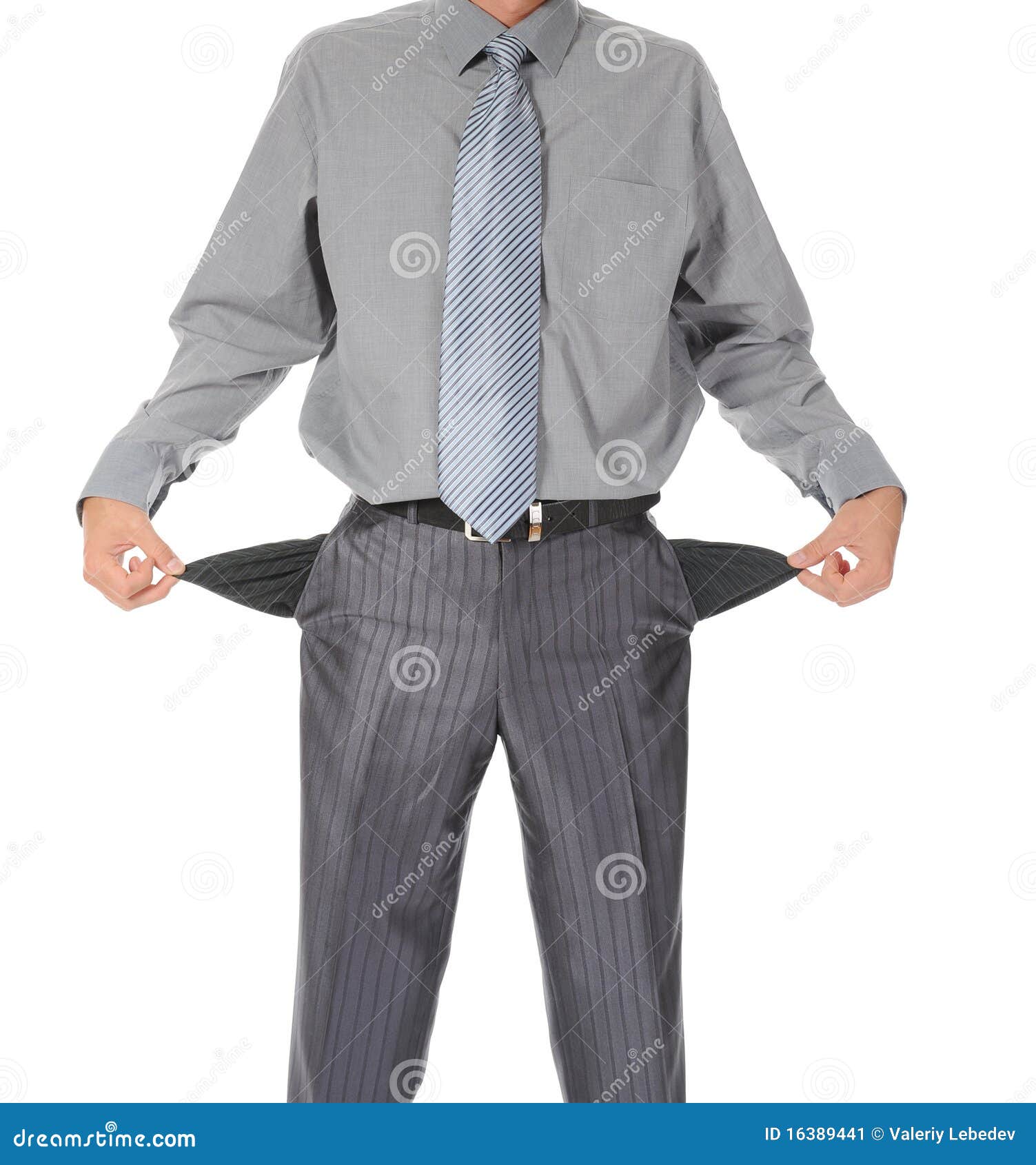 Businessman with Empty Pockets Stock Image - Image of isolated ...