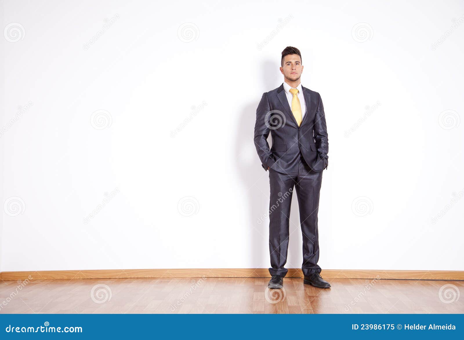 Businessman in an Empty Room Stock Image - Image of interior, standing ...