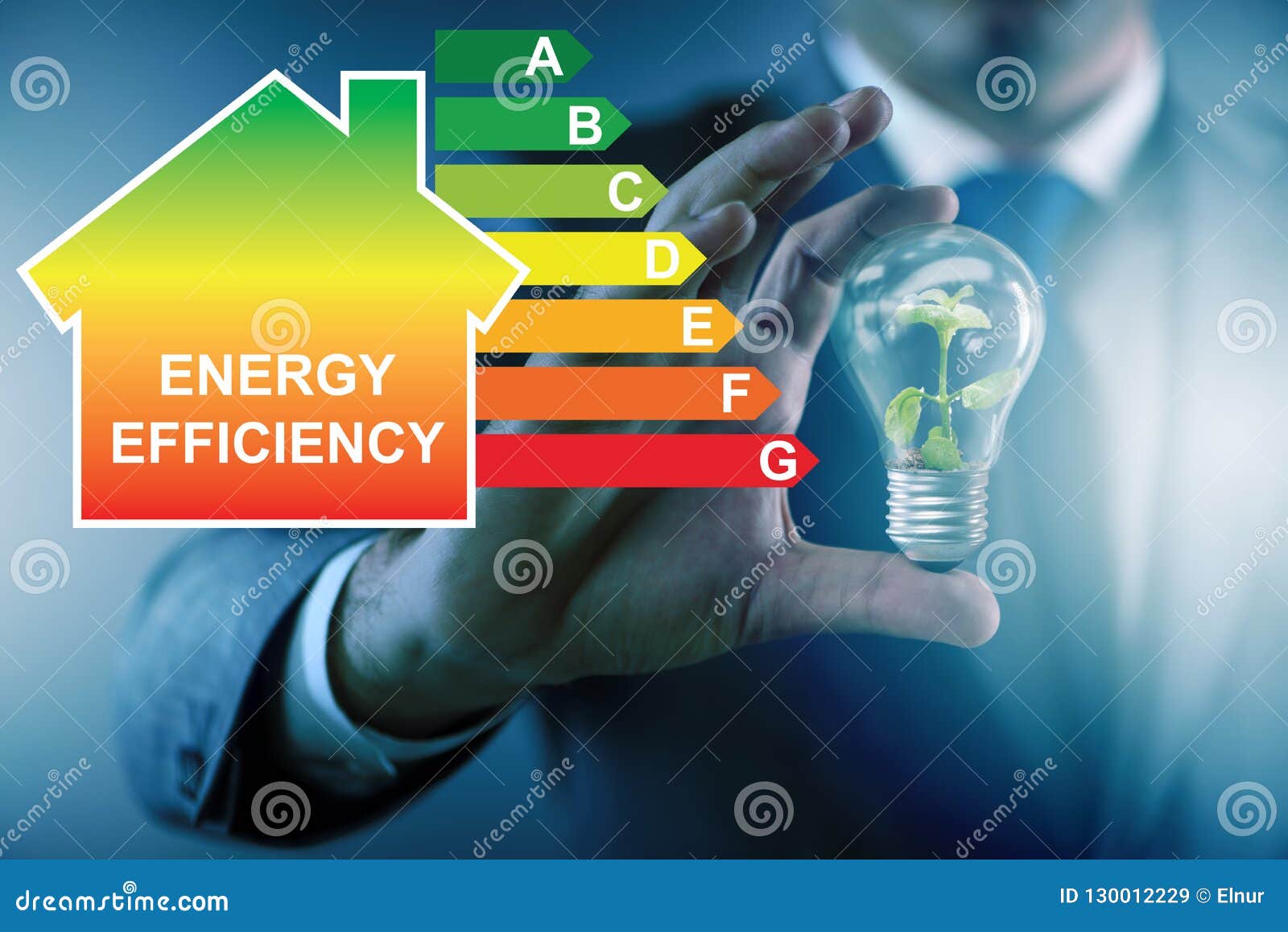 The Businessman in Energy Efficiency Concept Stock Image - Image of ...
