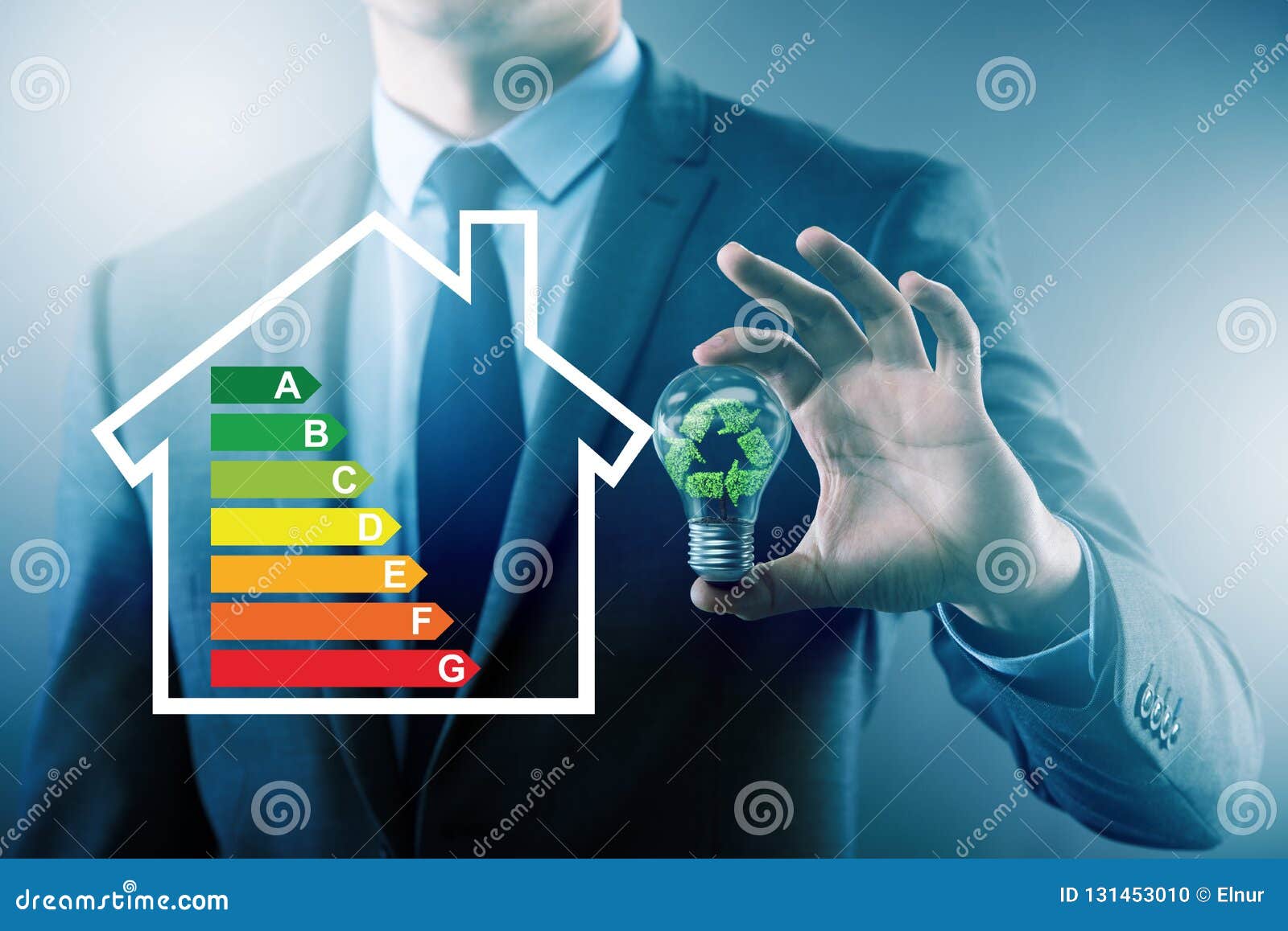 The Businessman in Energy Efficiency Concept Stock Photo - Image of ...
