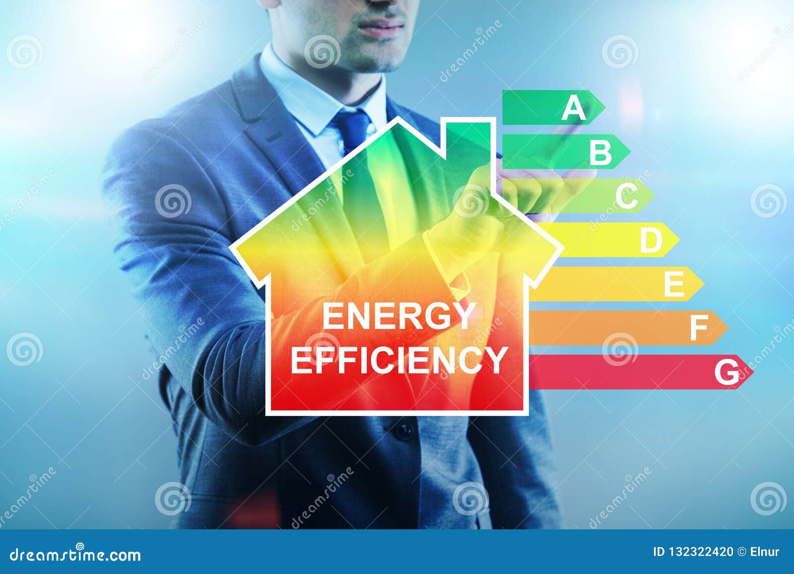 The Businessman in Energy Efficiency Concept Stock Photo - Image of ...