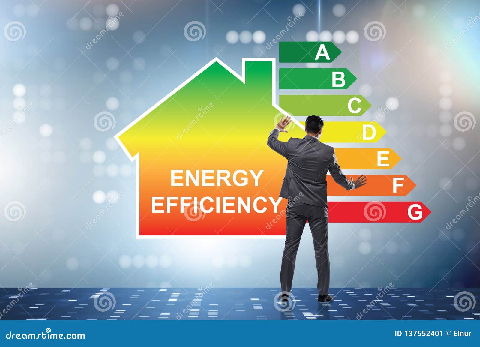 The Businessman in Energy Efficiency Concept Stock Image - Image of ...