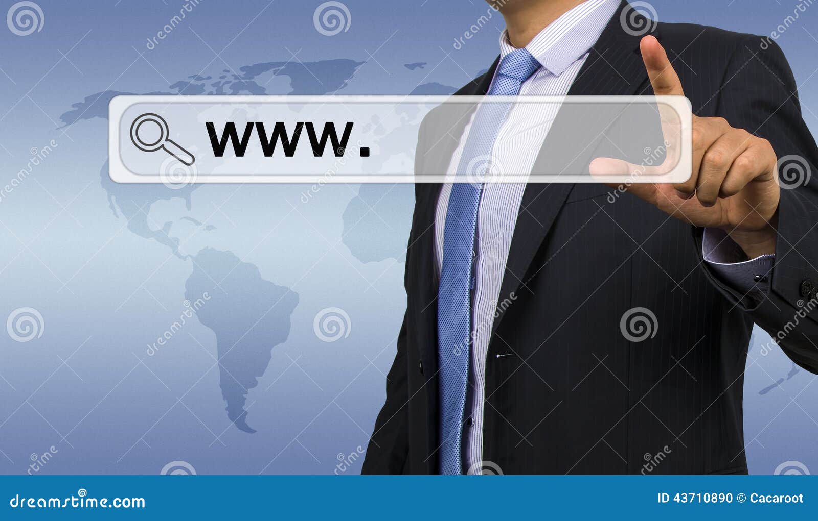 Businessman Entering Web Address Stock Photo - Image of enter, contact ...