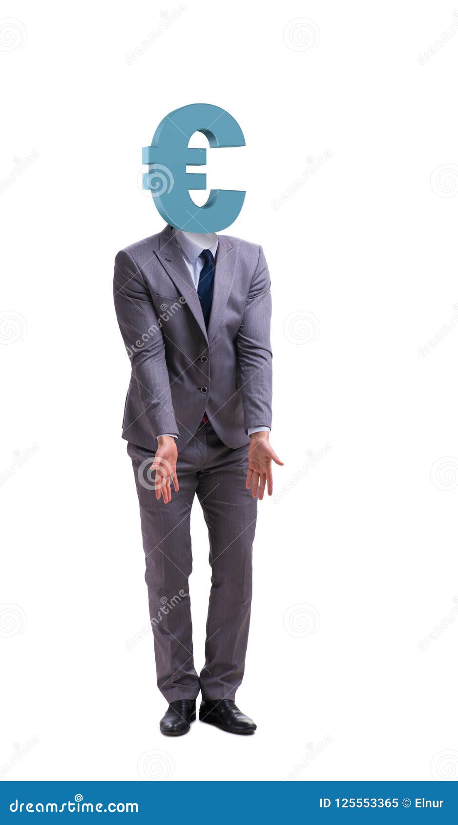 The Businessman with Euro Sign instead of Head Stock Image - Image of ...