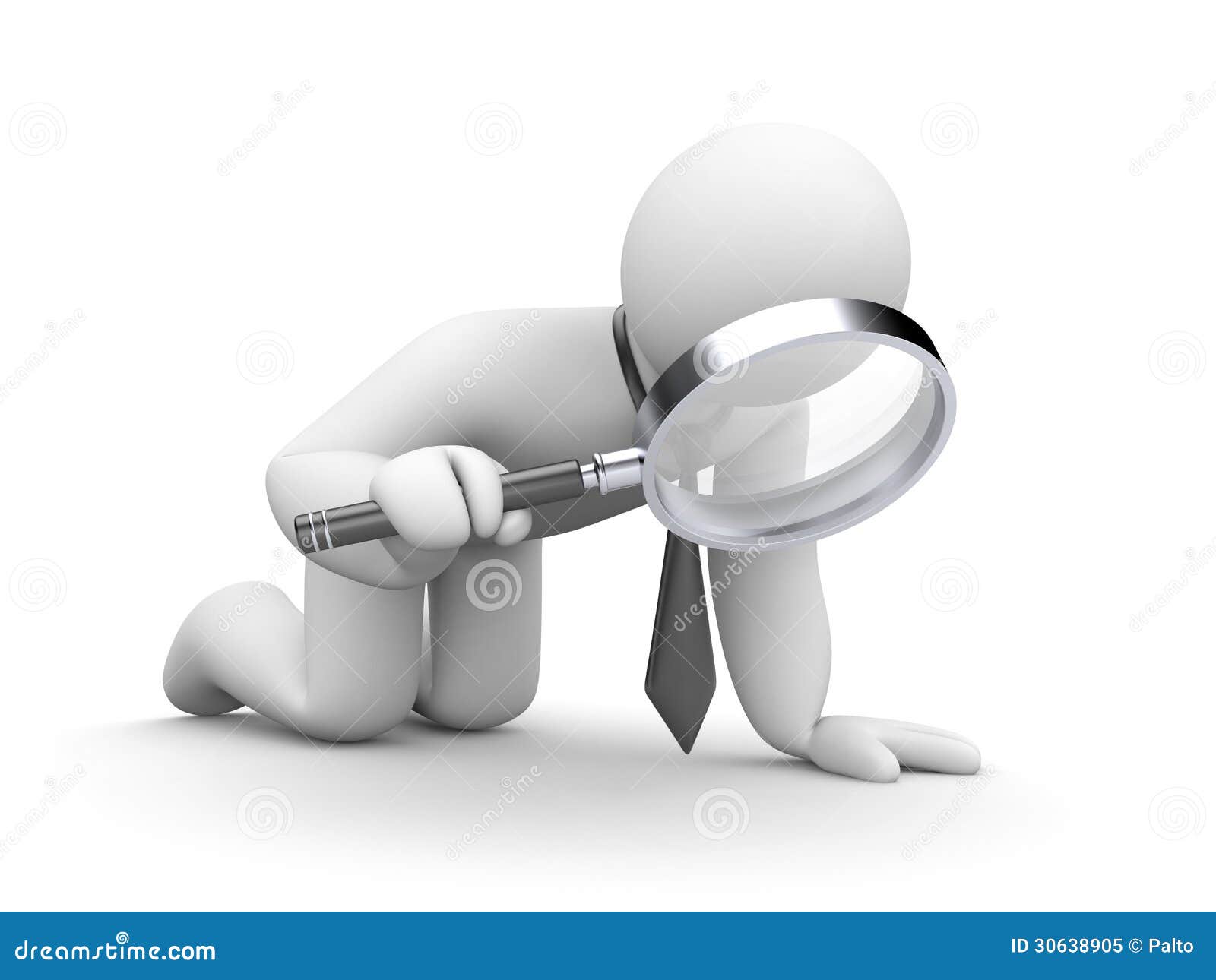 Businessman Examines Something Stock Illustration - Illustration of ...