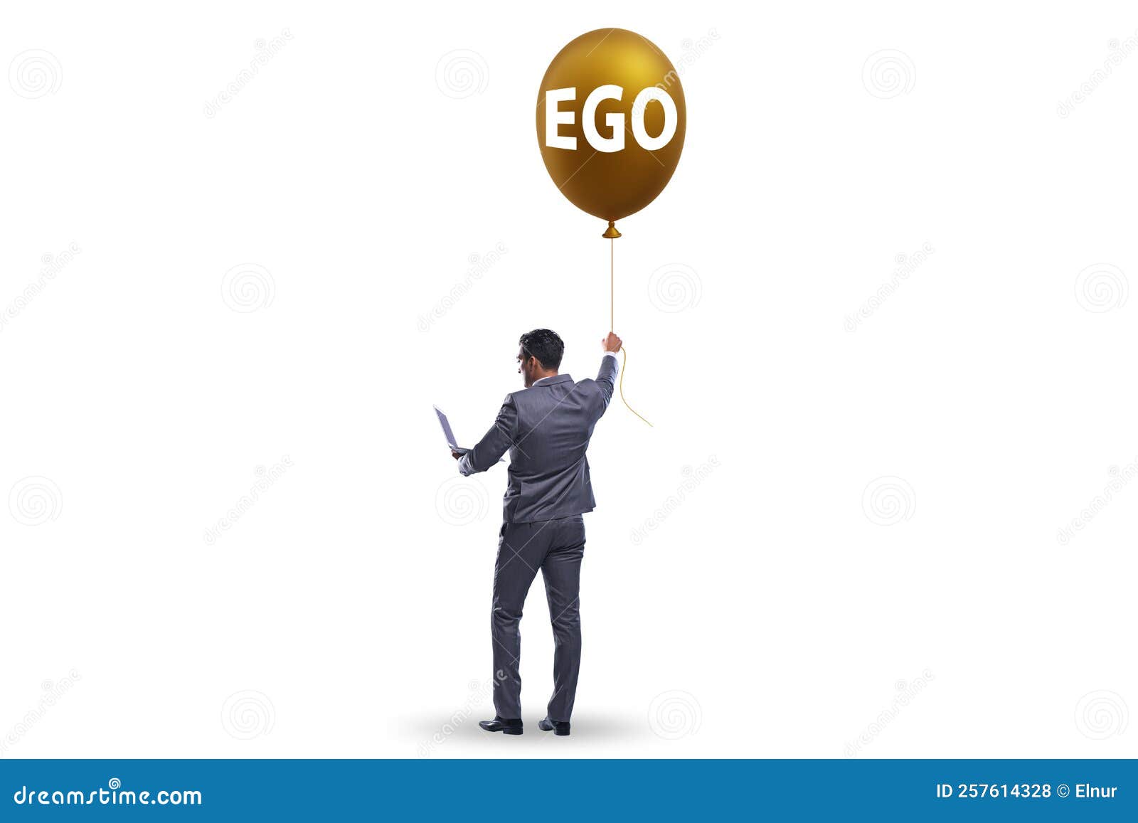 Businessman in Excessive Ego Concept Stock Photo - Image of human ...