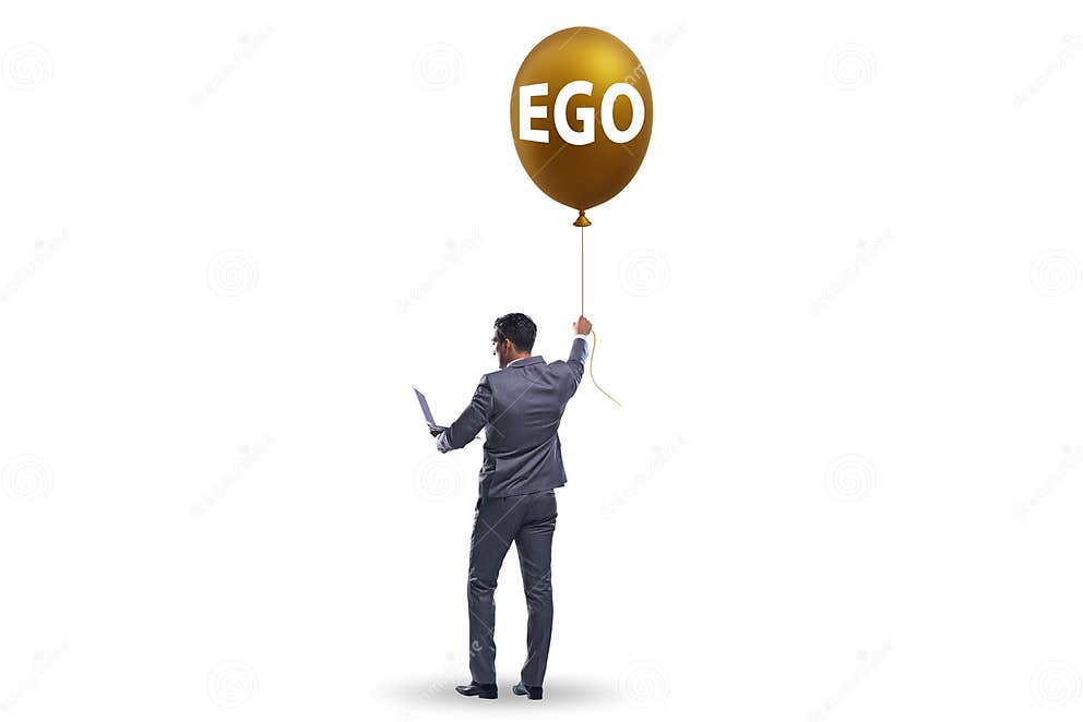 Businessman in Excessive Ego Concept Stock Photo - Image of human ...