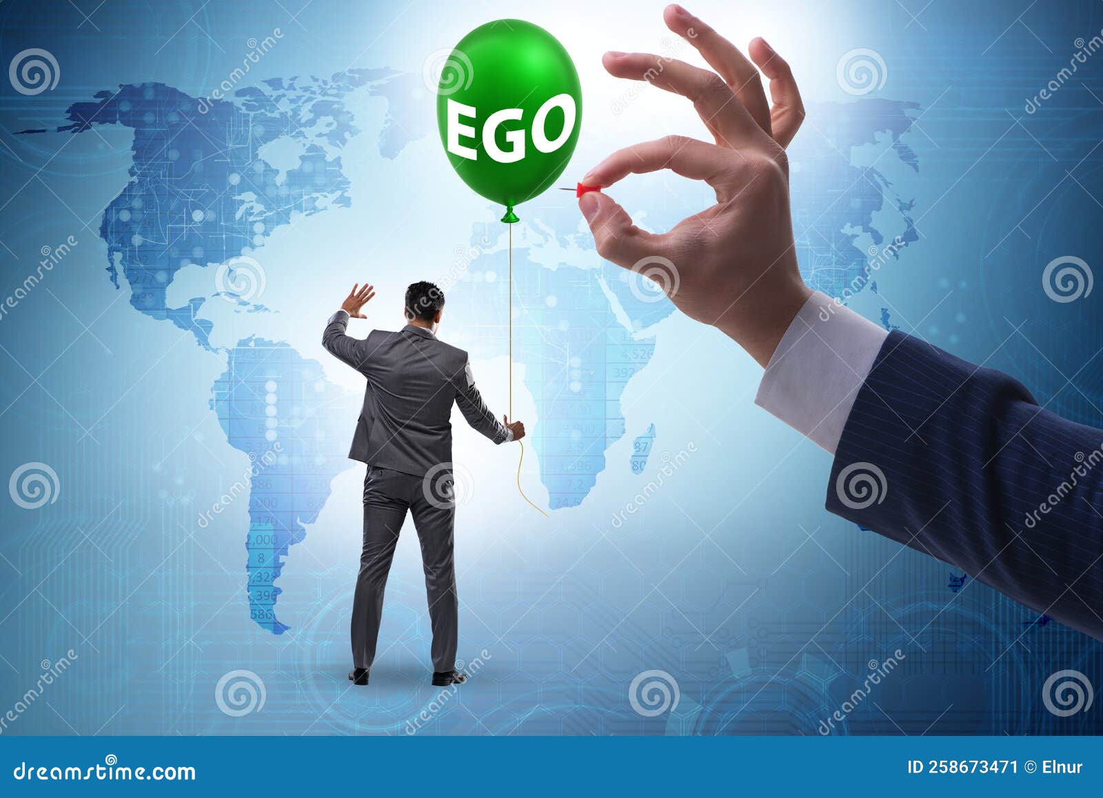 Businessman in Excessive Ego Concept Stock Image - Image of motivation ...