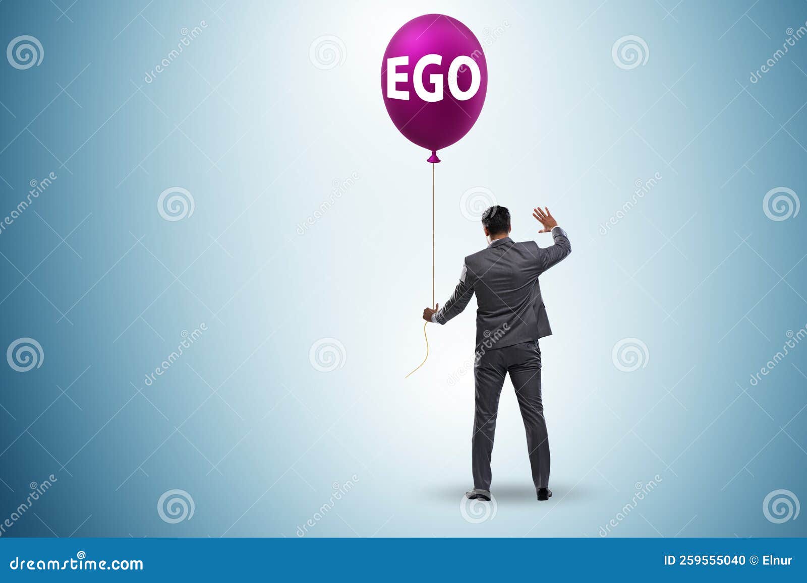 Businessman in Excessive Ego Concept Stock Photo - Image of self ...