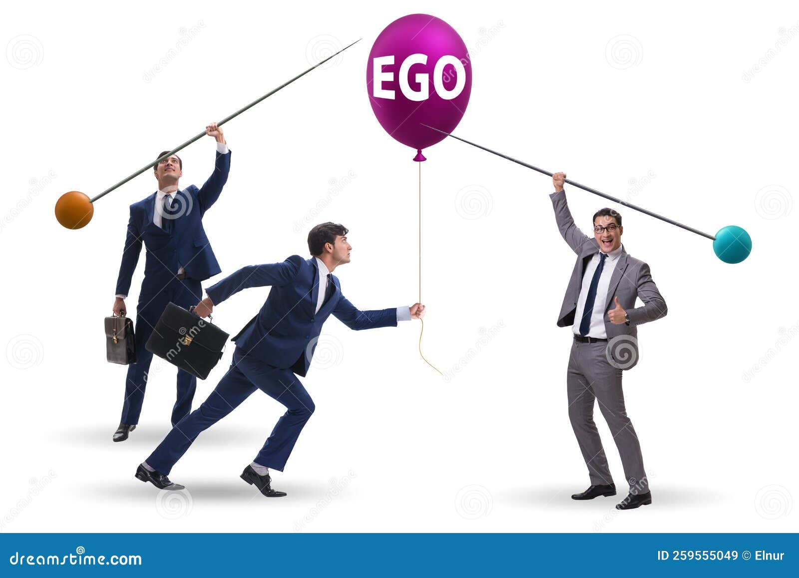 Businessman in Excessive Ego Concept Stock Image - Image of disorder ...