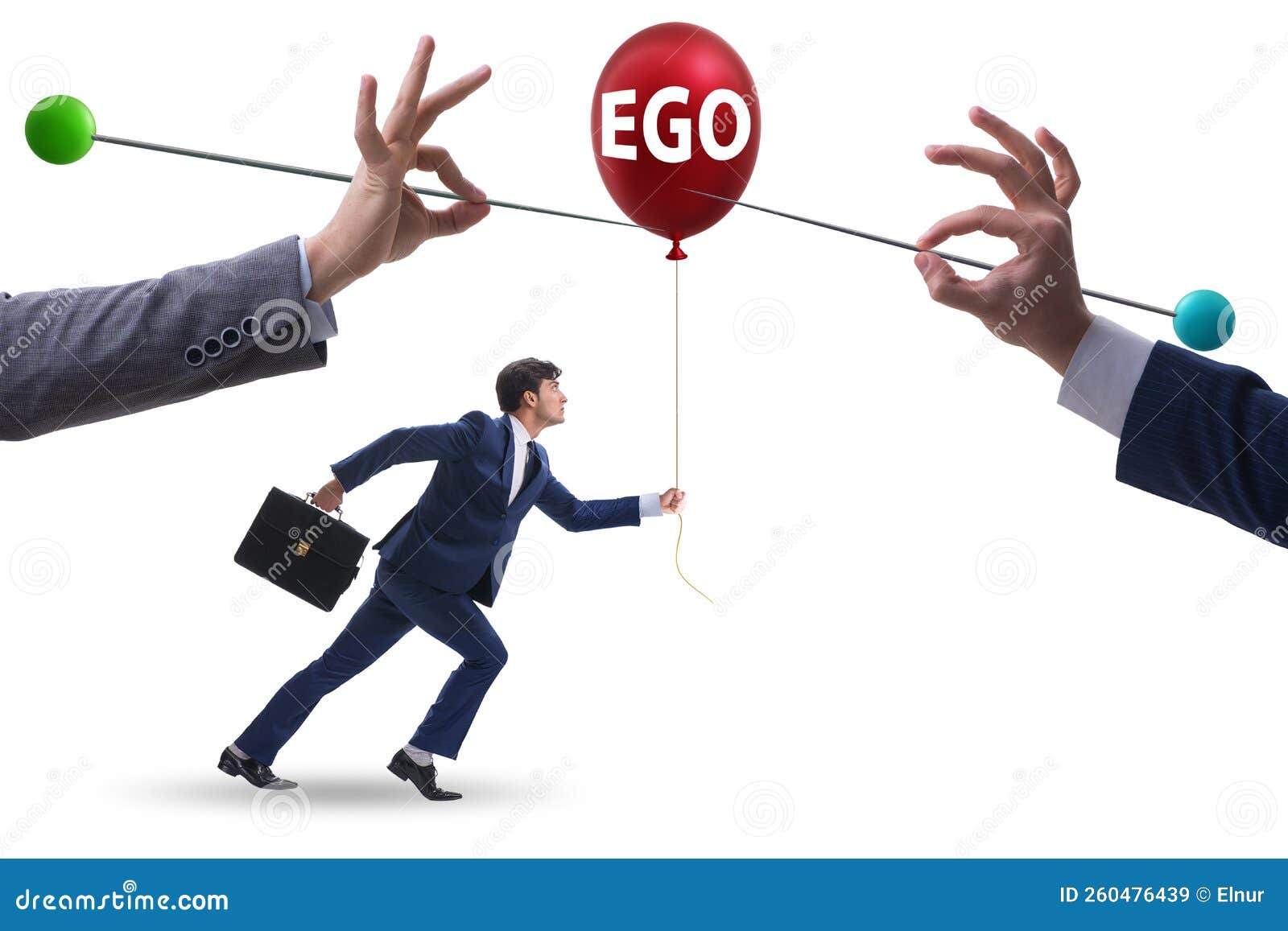 Businessman in Excessive Ego Concept Stock Image - Image of mental ...