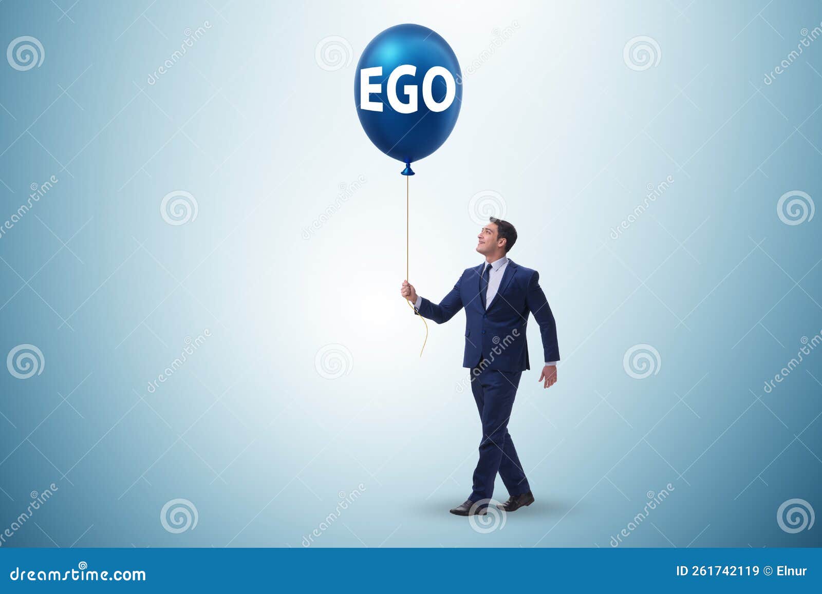 Businessman in Excessive Ego Concept Stock Image - Image of proud ...