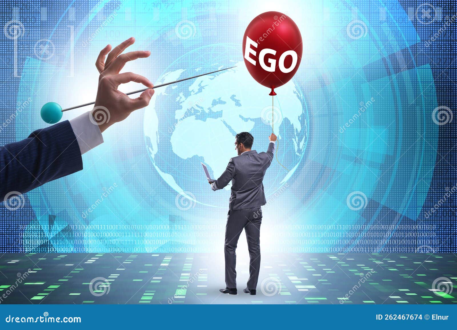 Businessman in Excessive Ego Concept Stock Photo - Image of businessman ...