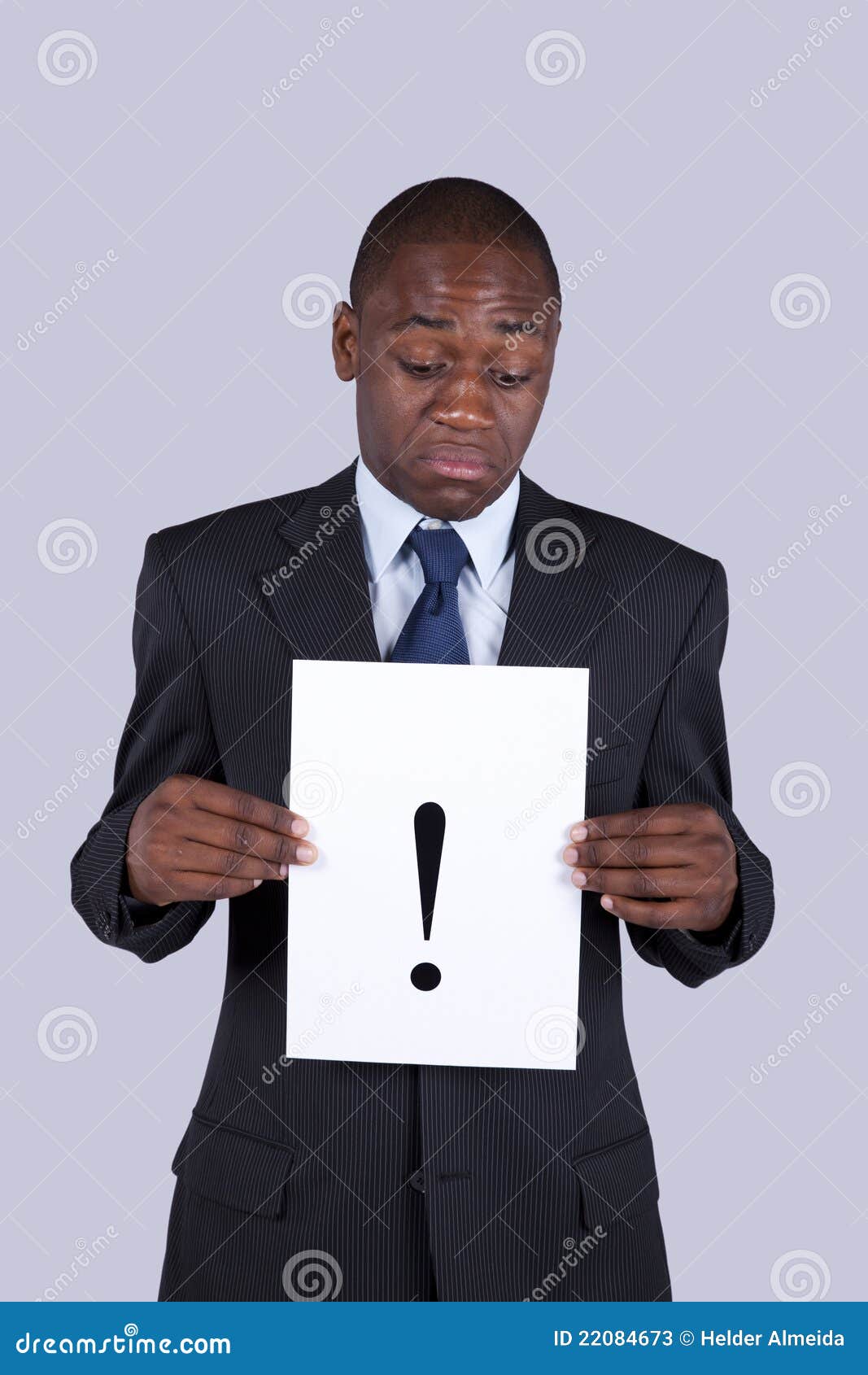Businessman Exclamation Point Stock Image - Image of choice, black ...