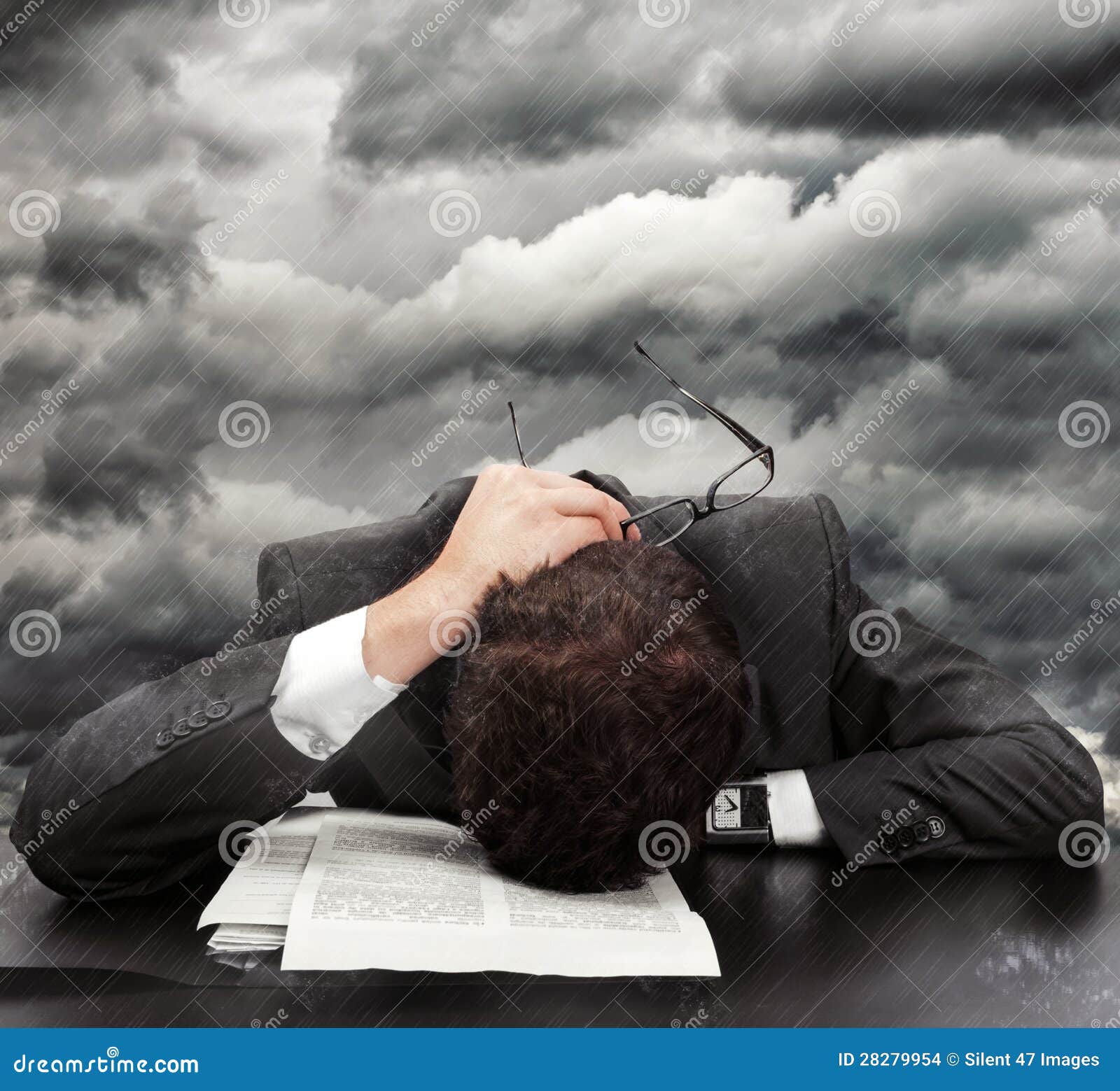 Businessman exhausted stock photo. Image of male, defeat - 28279954