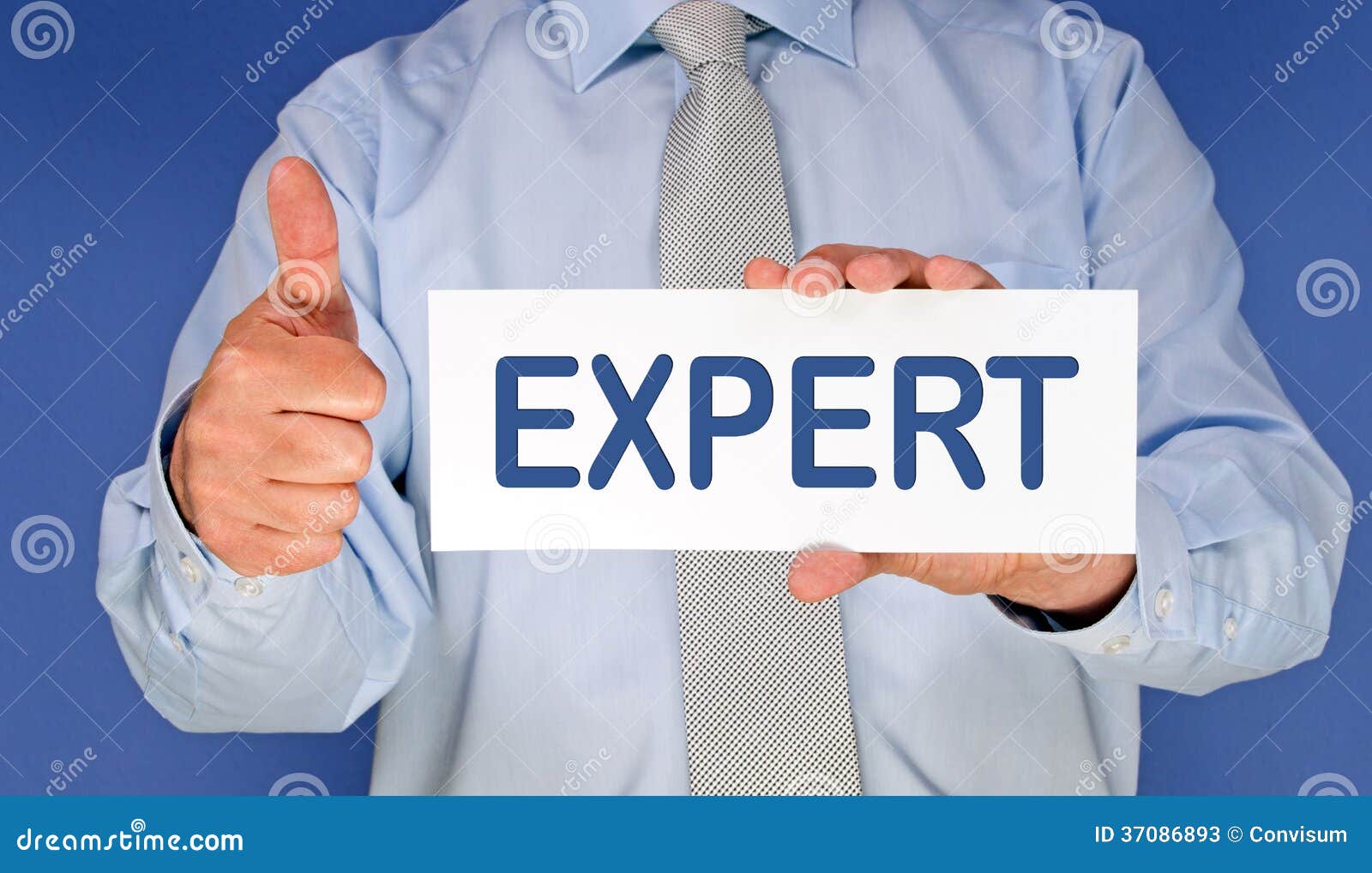 Businessman with Expert Sign Stock Image - Image of concept, positive ...