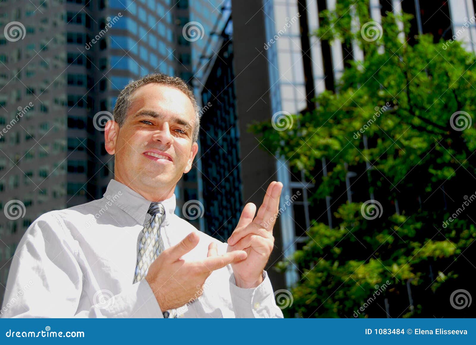 Businessman explaining stock photo. Image of explaining - 1083484