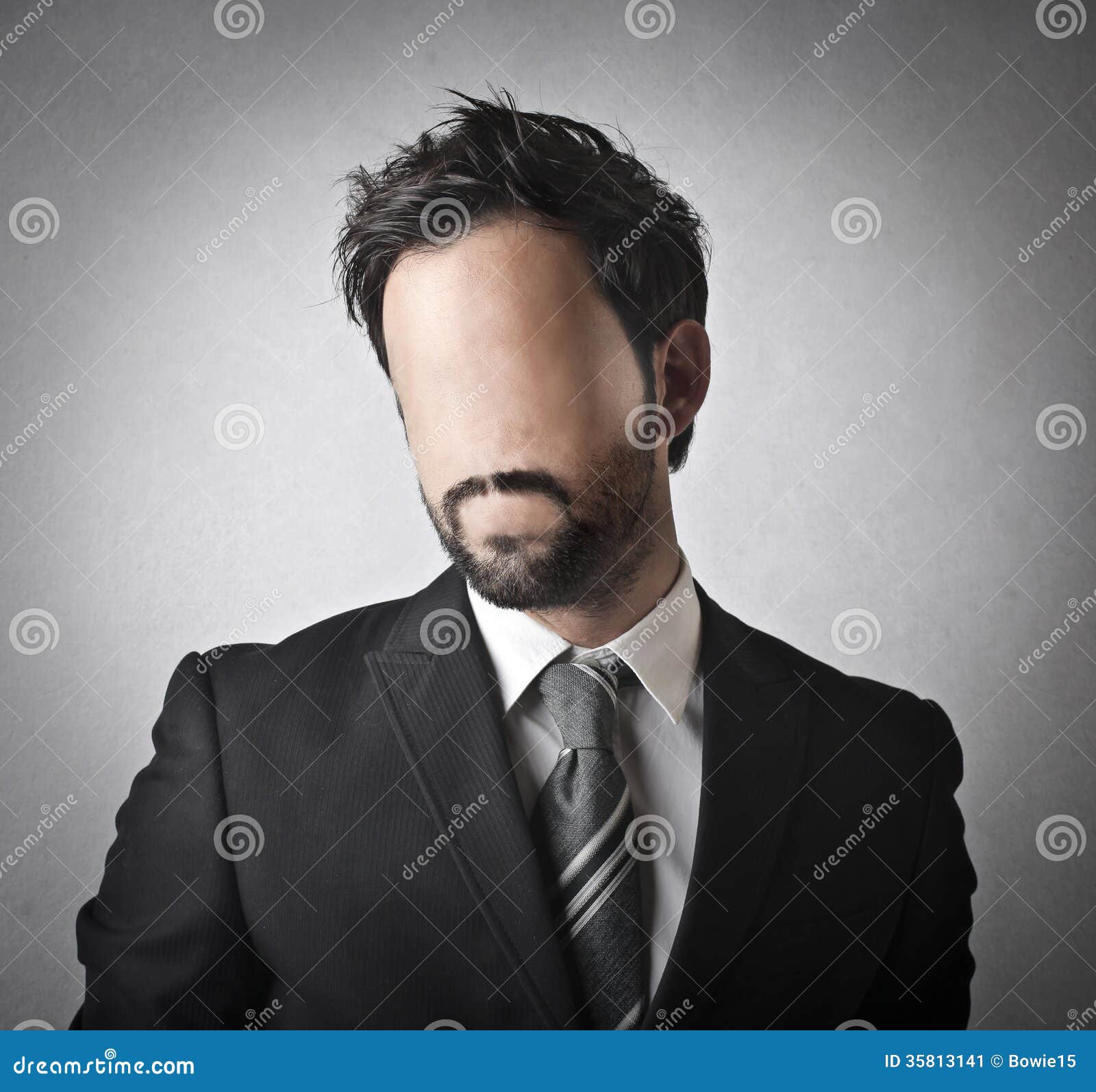 Businessman without an Expression Stock Image - Image of burrow ...