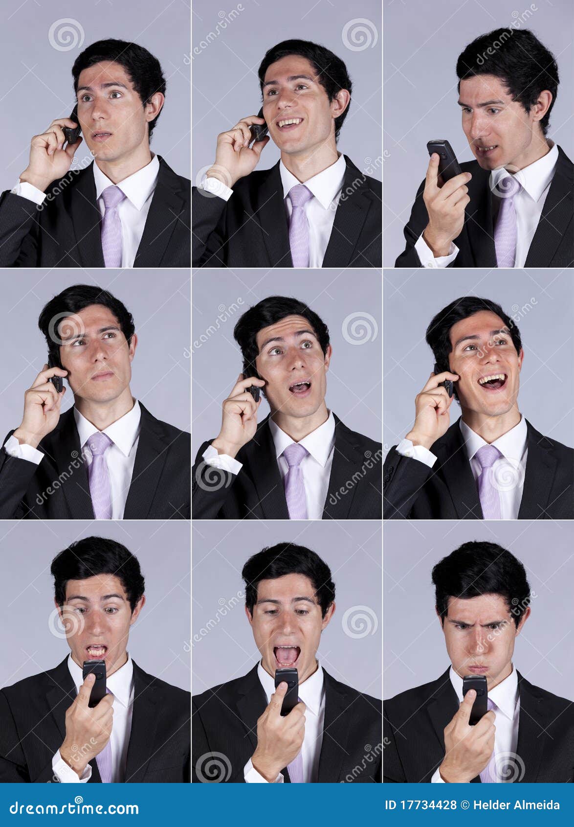 Businessman Expression Talking on the Cellular Stock Photo - Image of ...