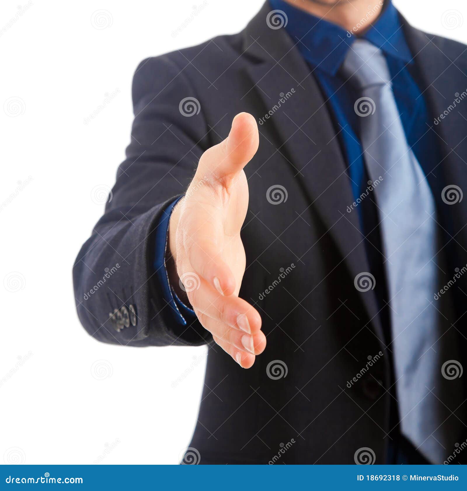 Businessman Extending Hand To Shake Stock Photo - Image of close ...