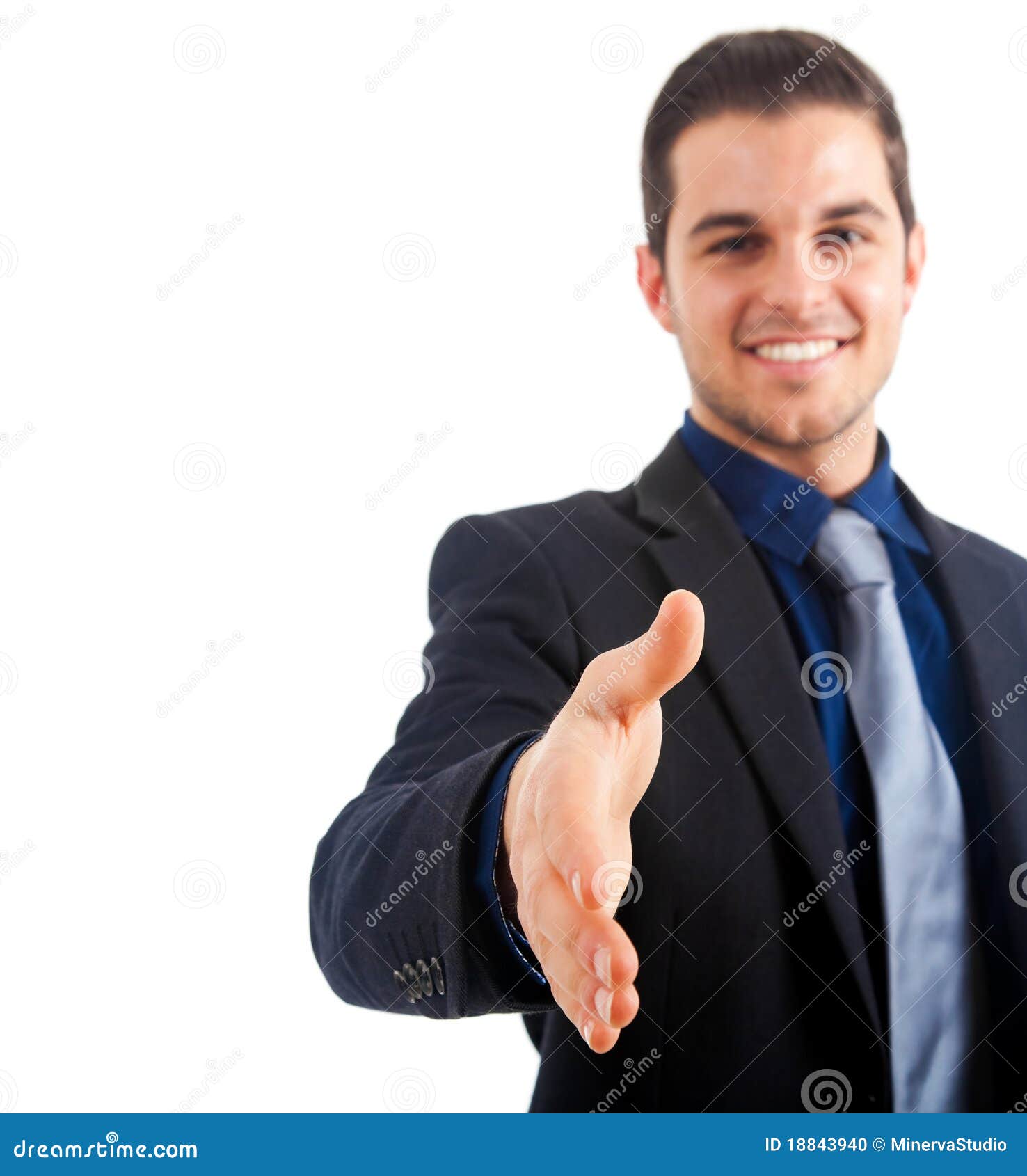 Businessman Extending Hand To Shake Stock Photo - Image of lifestyle ...
