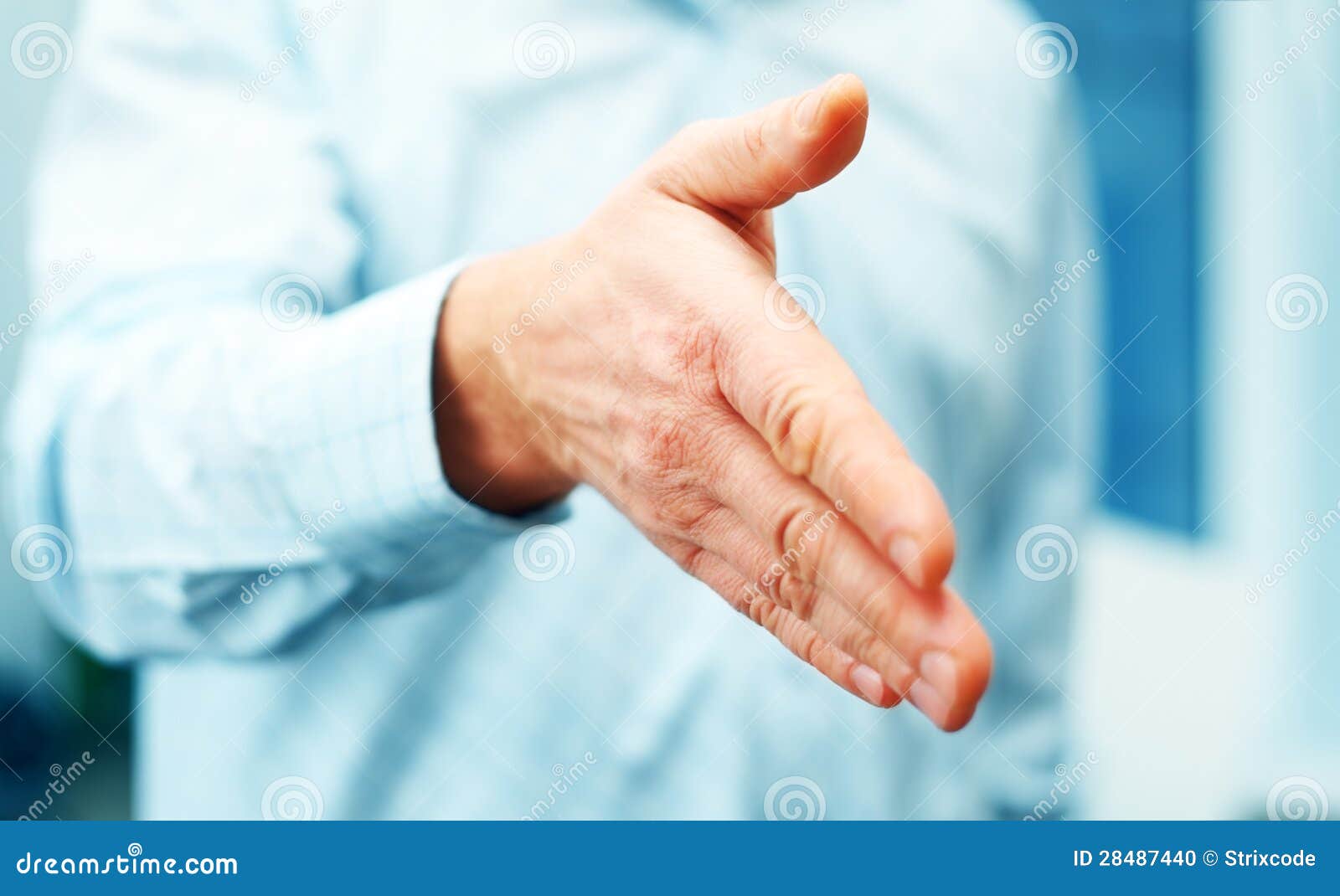 Businessman Extending Hand To Shake Stock Photo - Image of offering ...