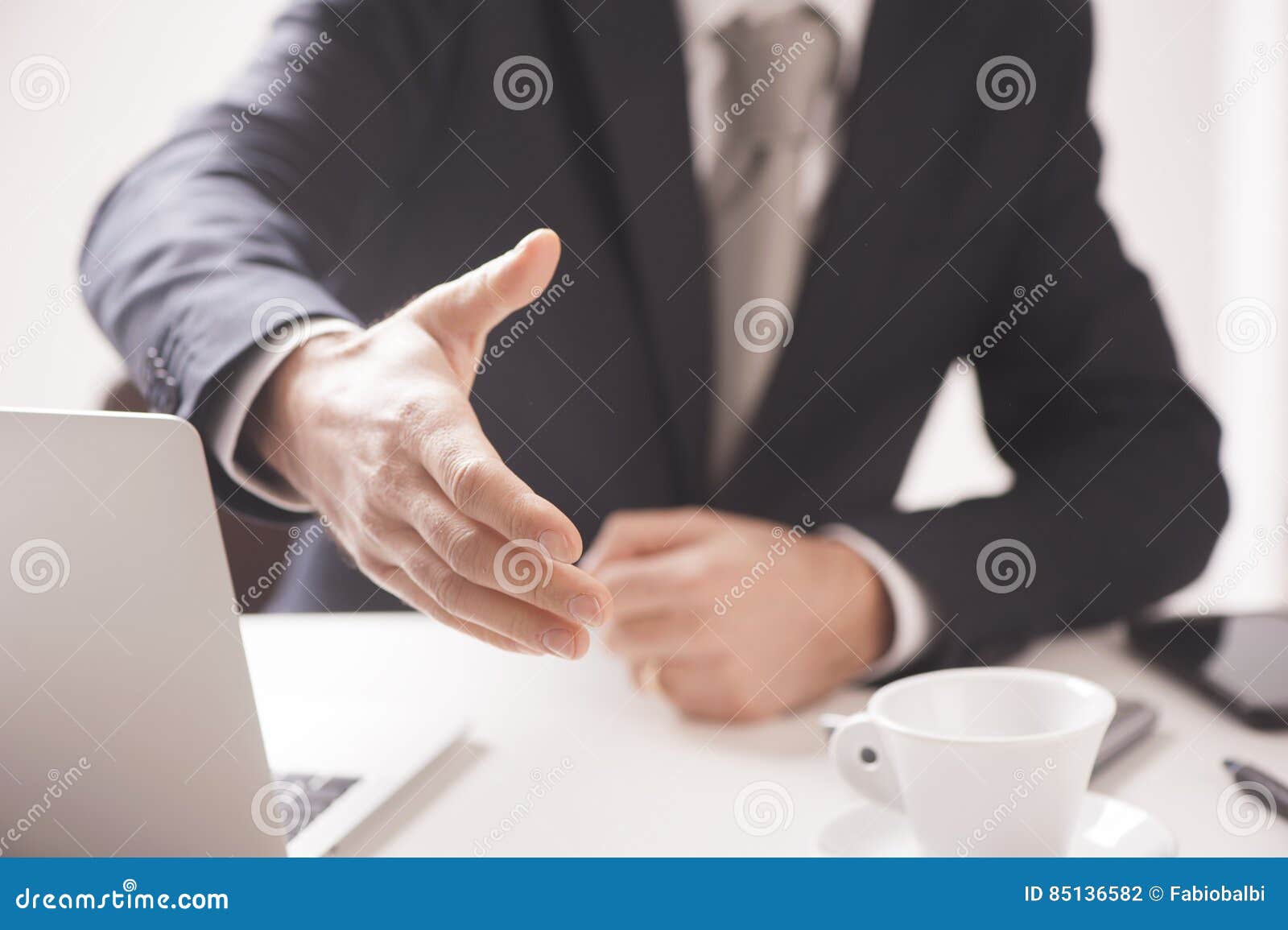Businessman Extending Hand To Shake Stock Photo - Image of offer ...