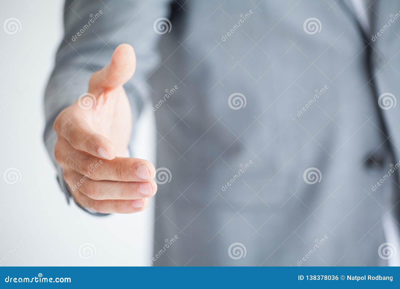 Businessman Extending Hand To Shake Stock Photo - Image of hands, human ...