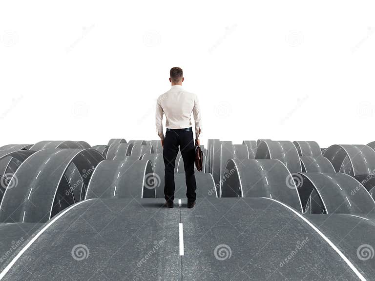 Businessman in the Face of Difficulties Stock Photo - Image of lost ...