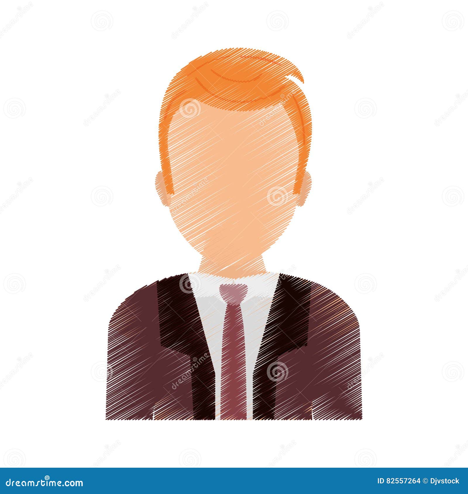 Businessman Faceless Profile Stock Illustration - Illustration of ...