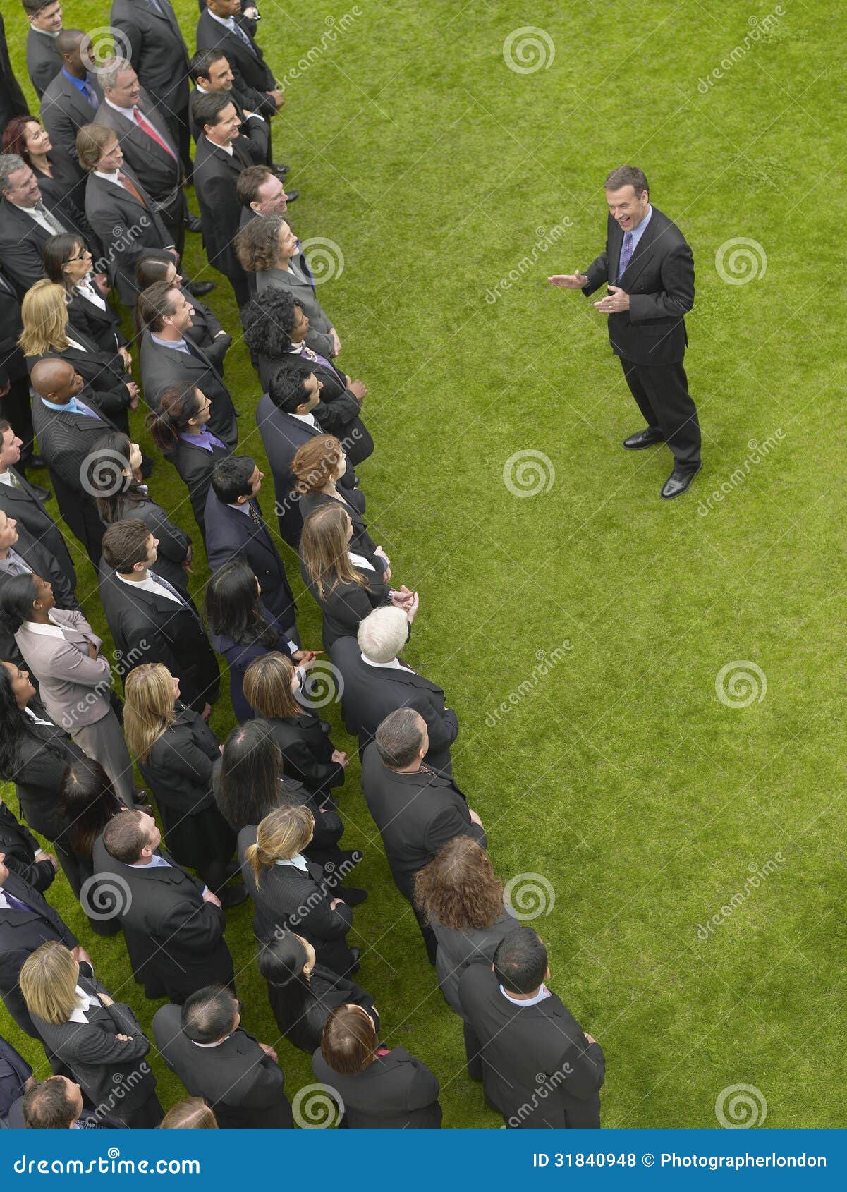 Businessman Facing Group of Executives Stock Photo - Image of executive ...