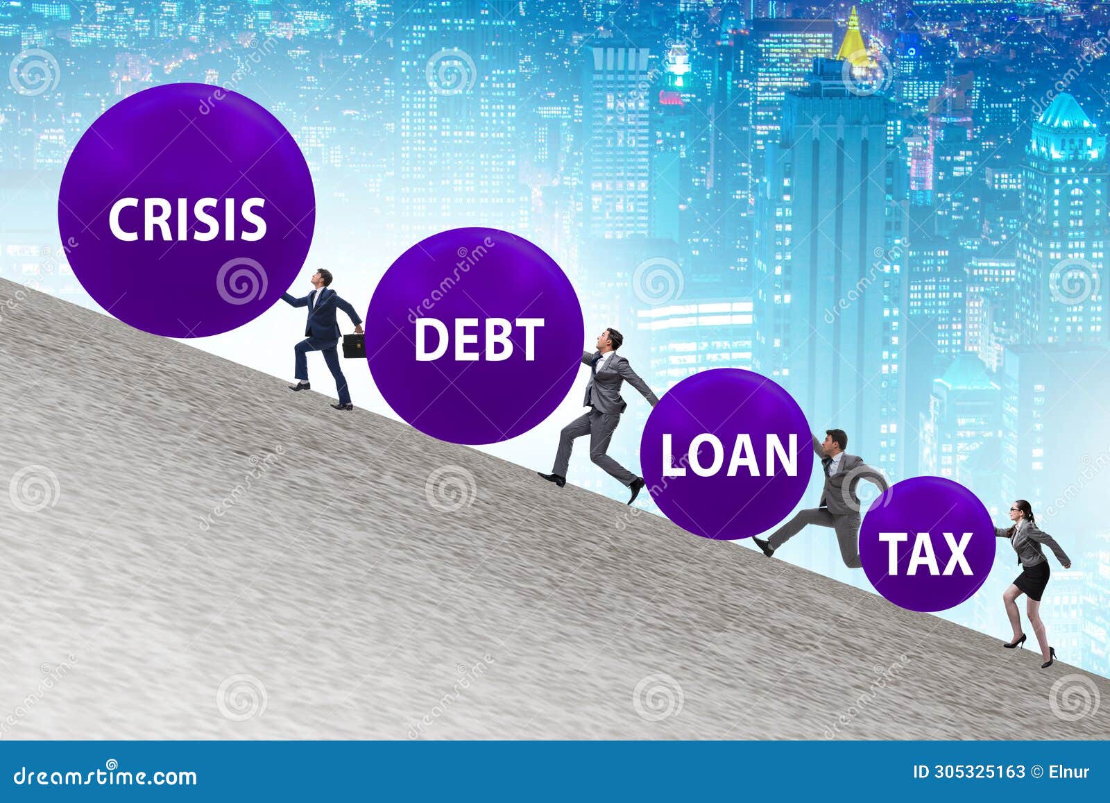 Businessman Facing Many Different Problems Stock Image - Image of ...