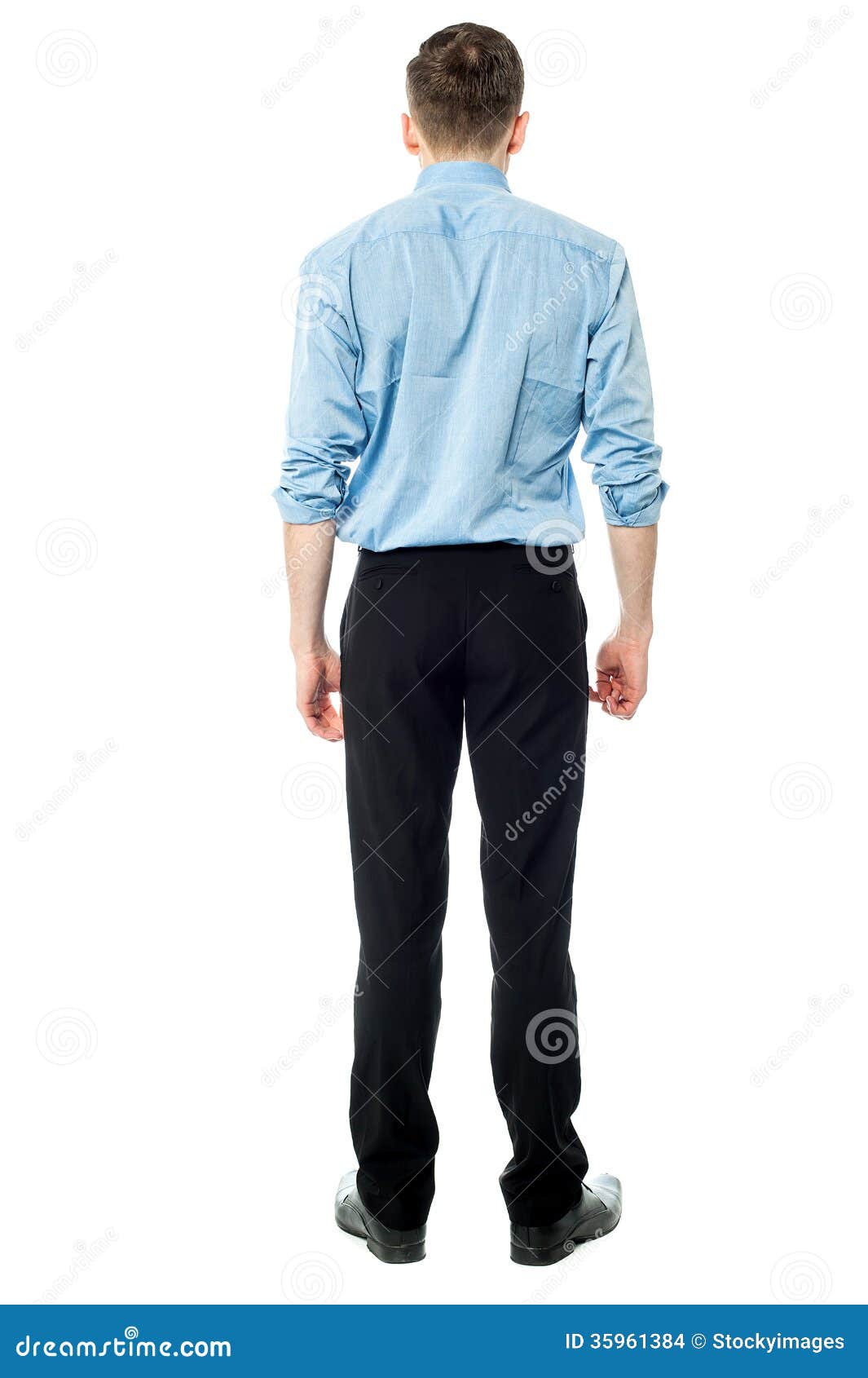 Businessman Facing Towards the Wall Stock Photo - Image of back ...