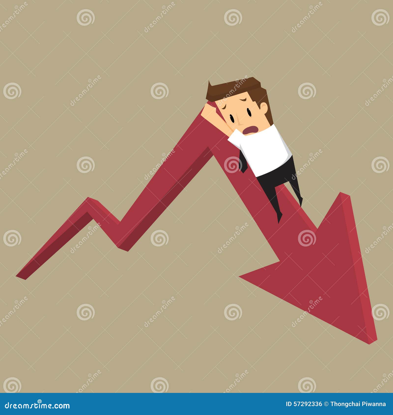 Businessman fail stock vector. Illustration of graphic - 57292336