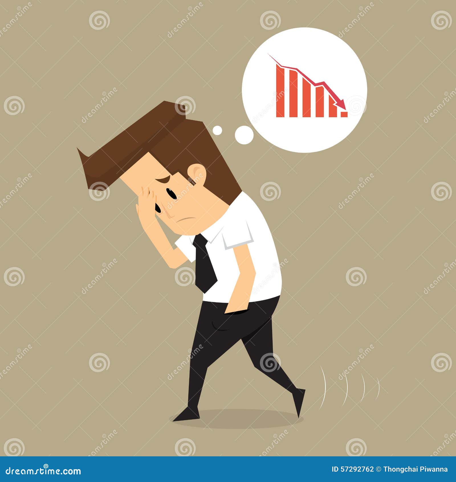 Businessman fail stock vector. Illustration of loss, breakdown - 57292762