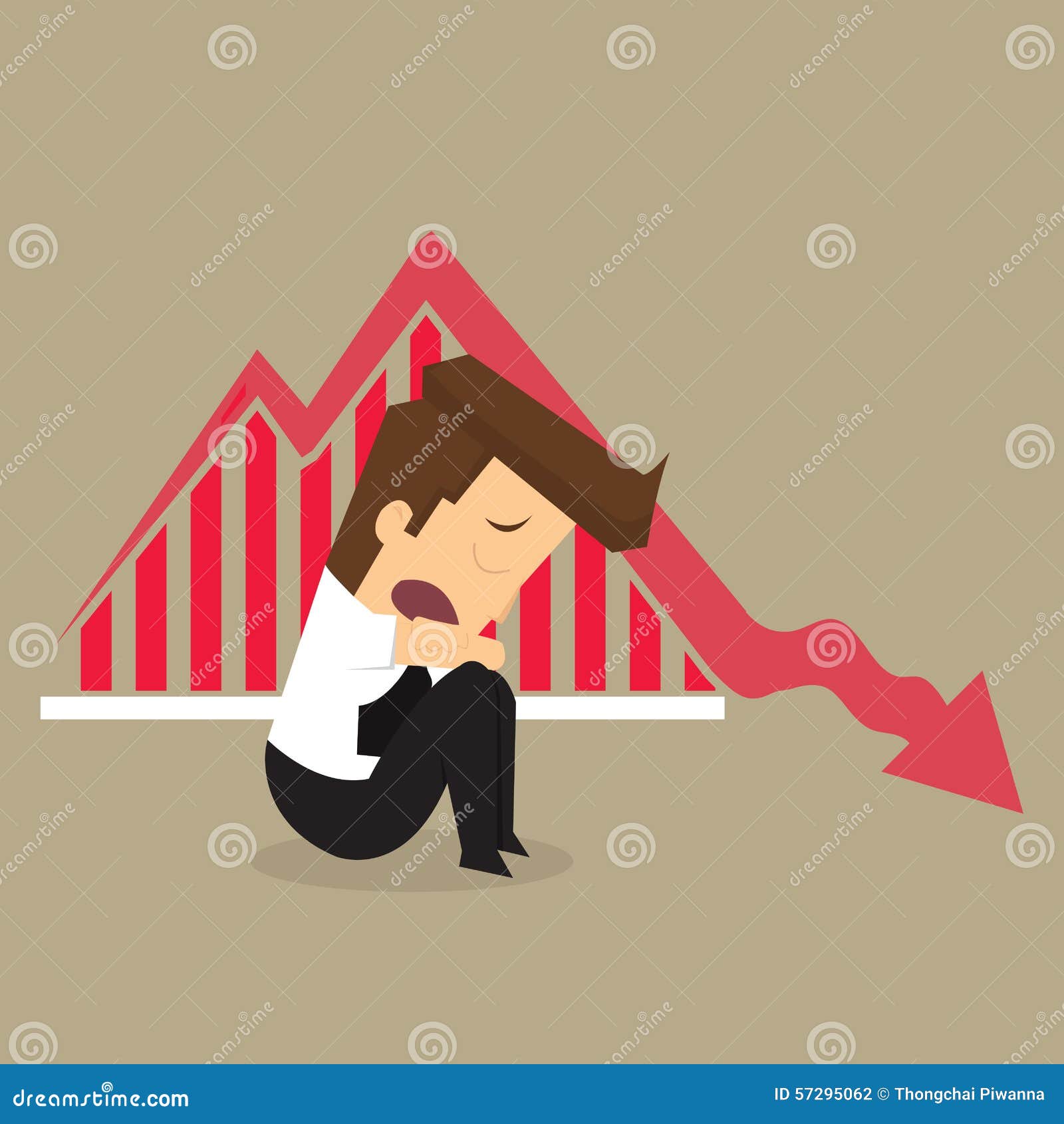 Businessman fail stock vector. Illustration of arrow - 57295062