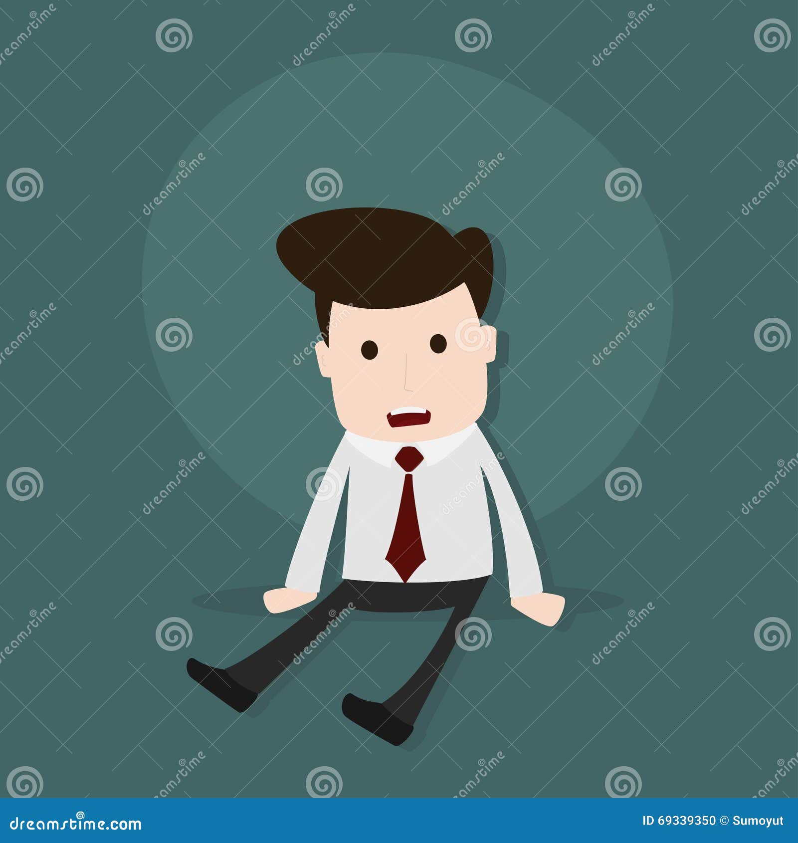 Businessman failed. stock illustration. Illustration of crisis - 69339350