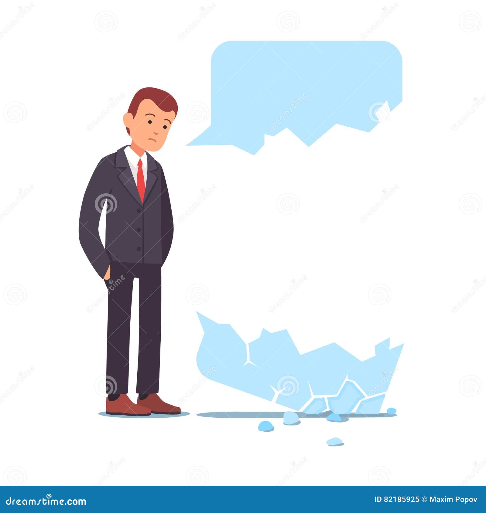 Businessman Failed Communication Doing Cold Sale Stock Vector ...