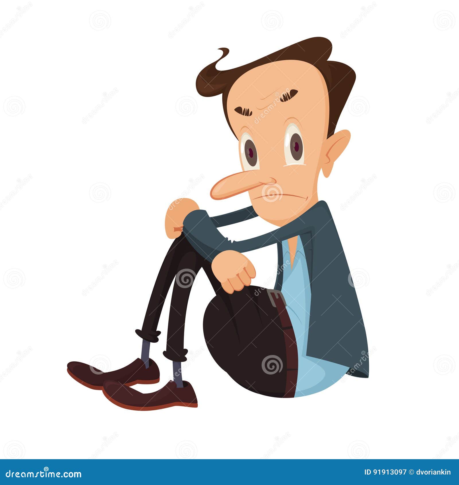 Businessman feel helpless stock vector. Illustration of depressed ...