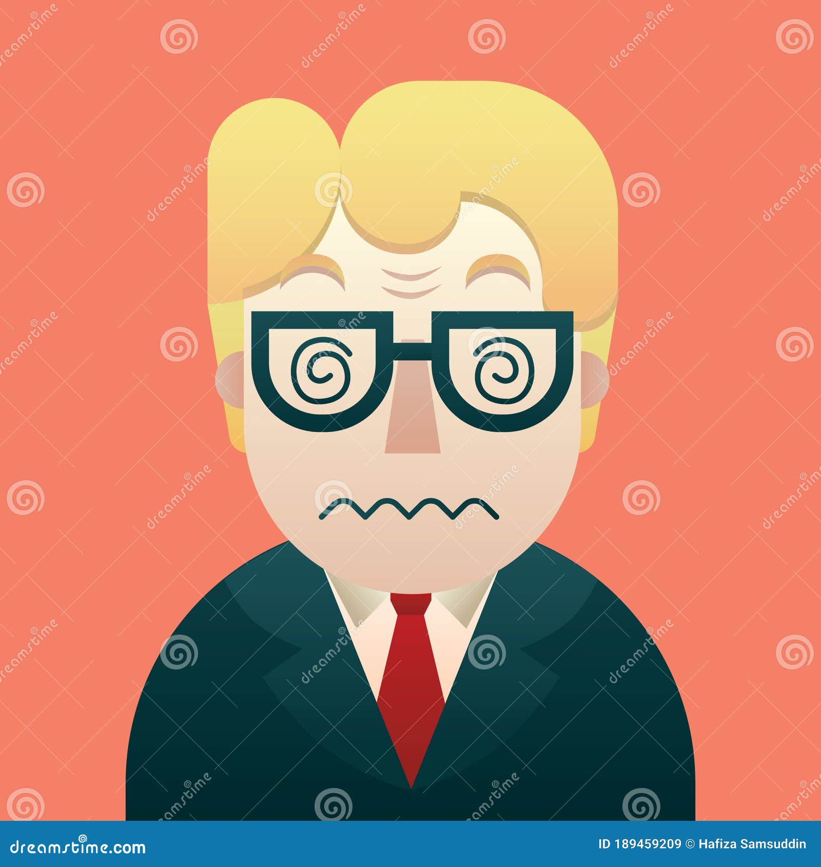 Businessman Feeling Dizzy. Vector Illustration Decorative Design Stock ...