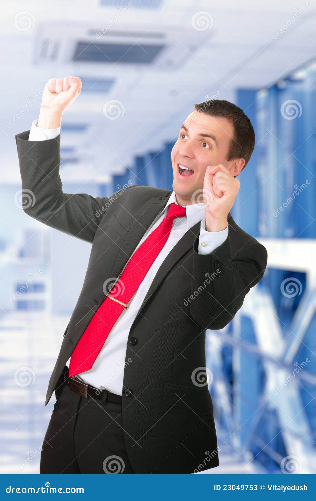 Businessman-feeling a Great Happy . Isolated Stock Image - Image of ...