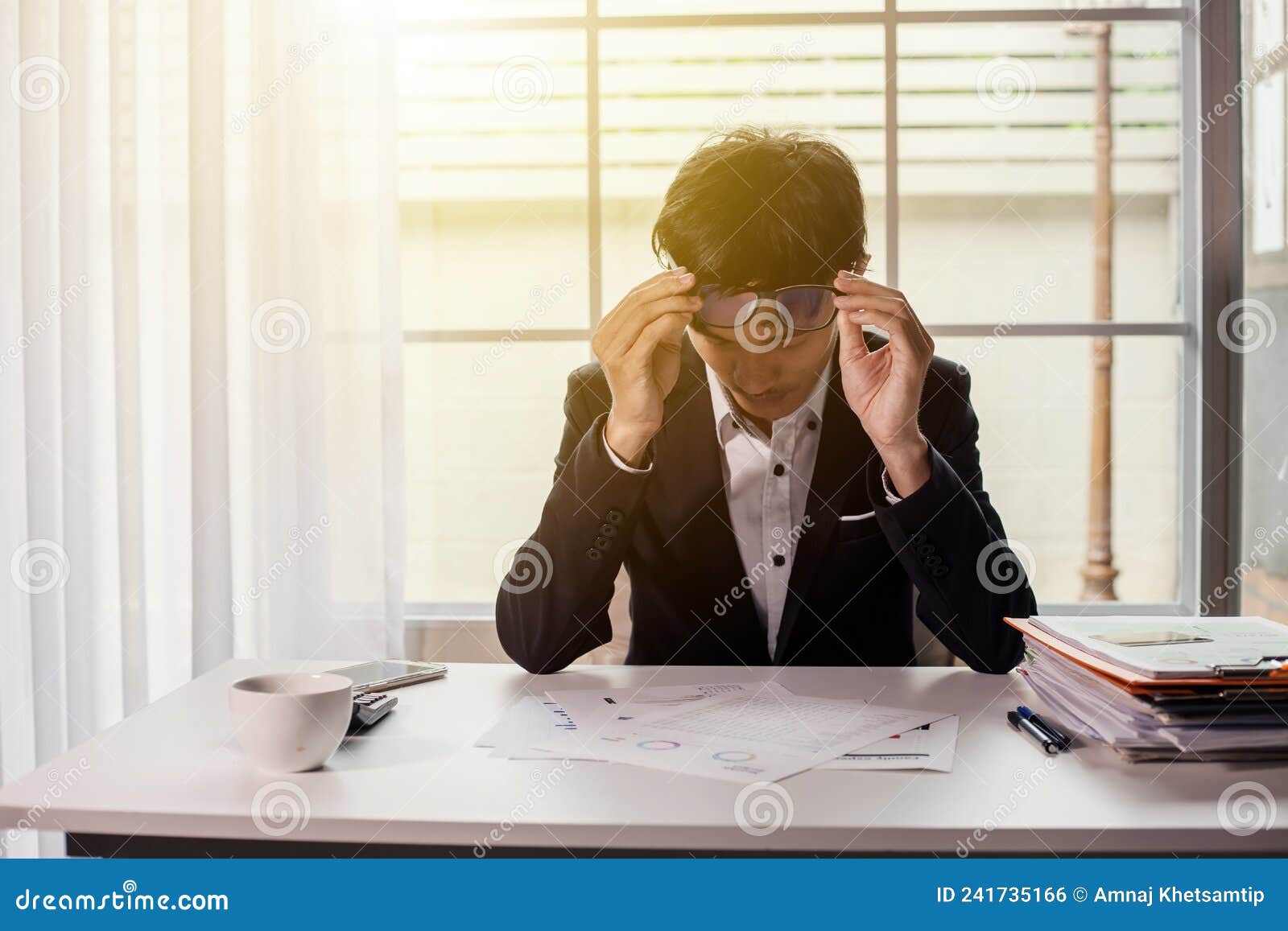 Businessman Feeling Sick and Tired. Businessman Who Feel Stressed Out ...