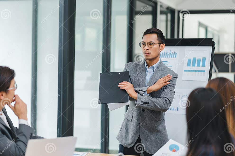 Businessman Feeling Stressed during a Presentation in an Office. Stock ...