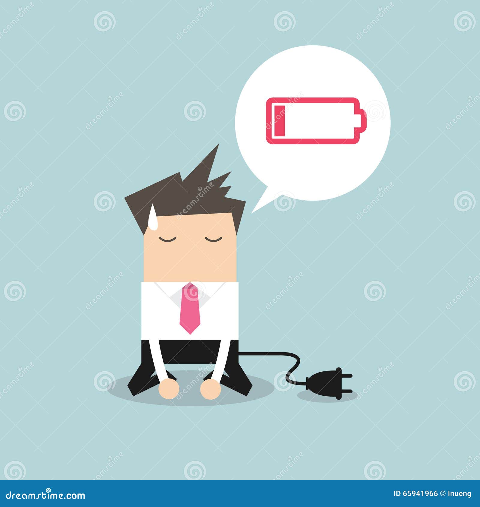 Low Battery Cartoon Clipart