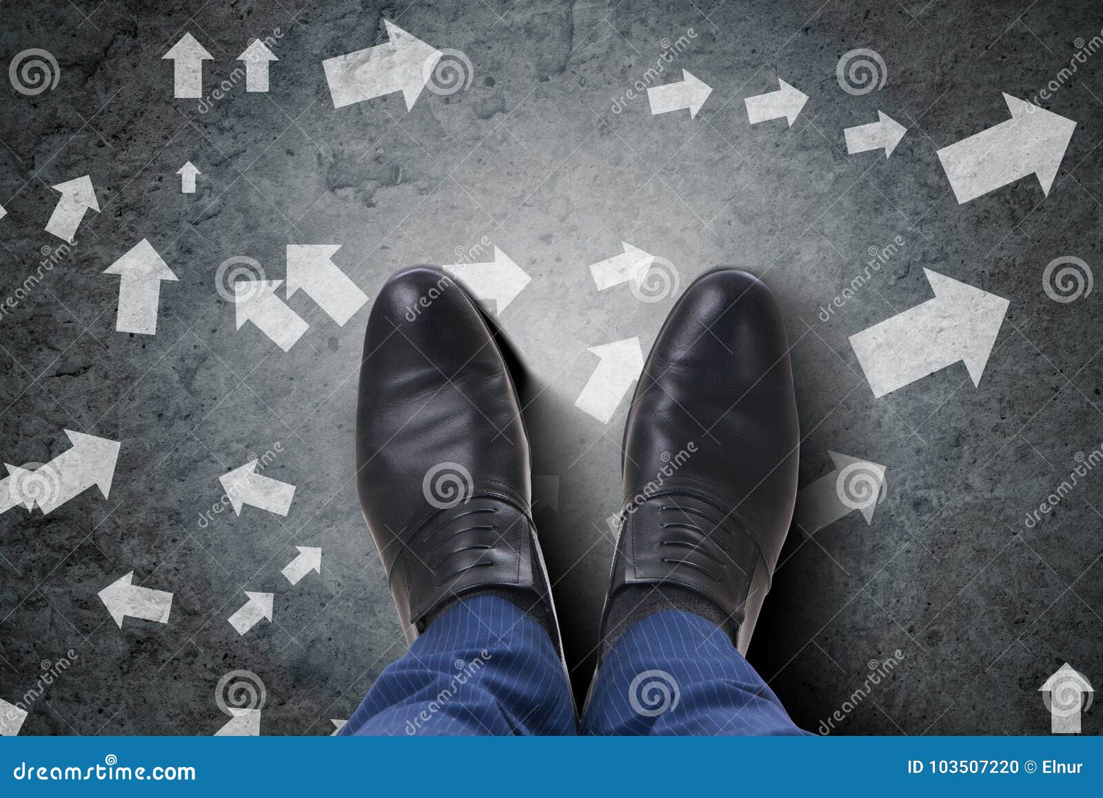 The Businessman Feet Facing Difficult Choice Dilemma Stock Photo ... The Businessman Feet Facing Difficult Choice Dilemma Stock Photo ...