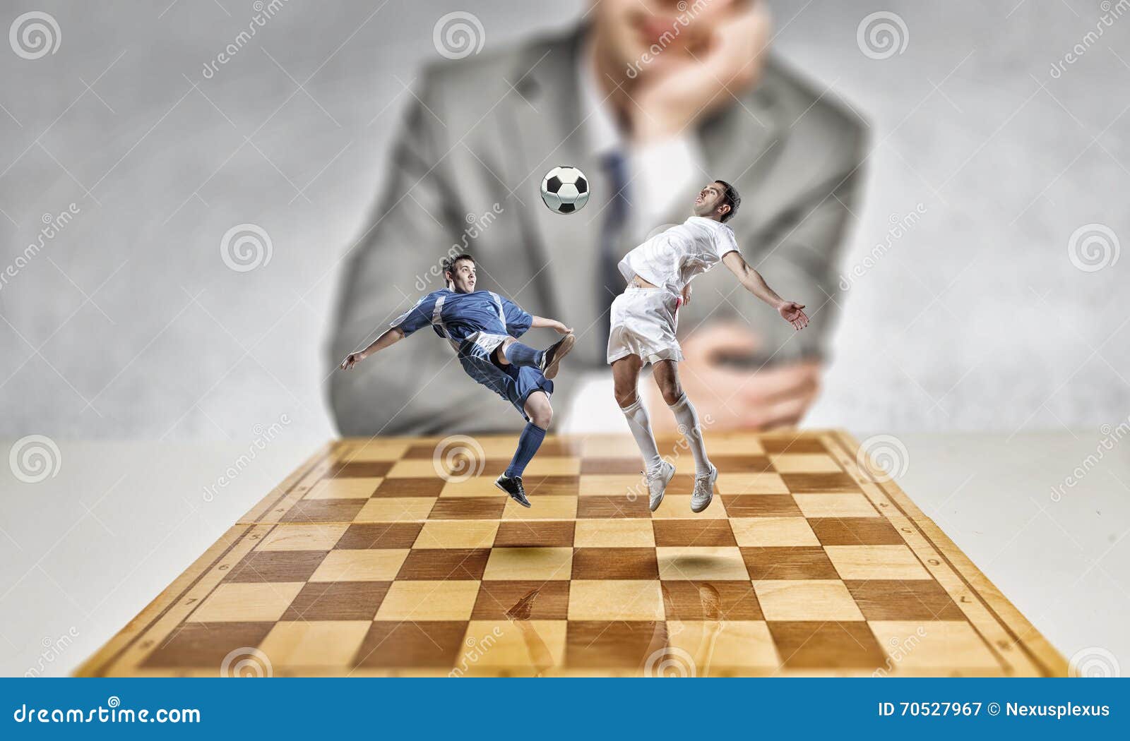 Businessman Fighting on the Chessboard Stock Image - Image of board ...