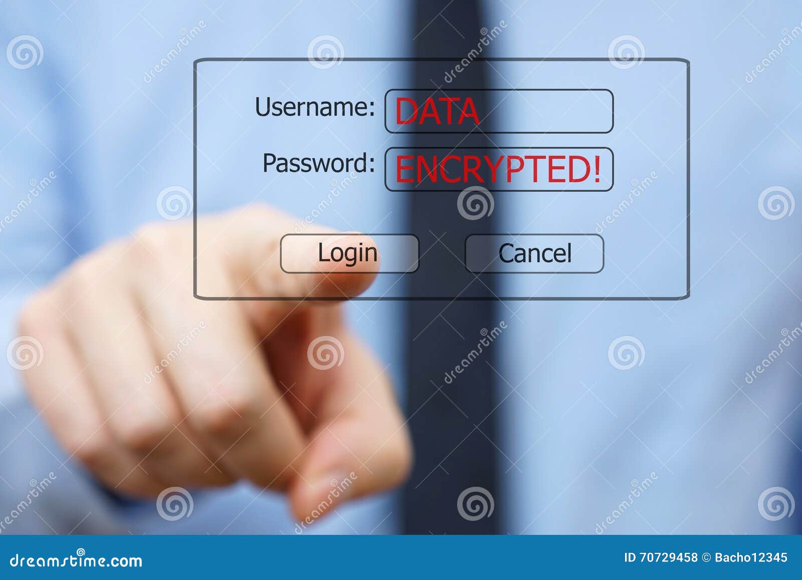 Businessman Figure Out All Data is Encrypted by Virus Stock Photo ...