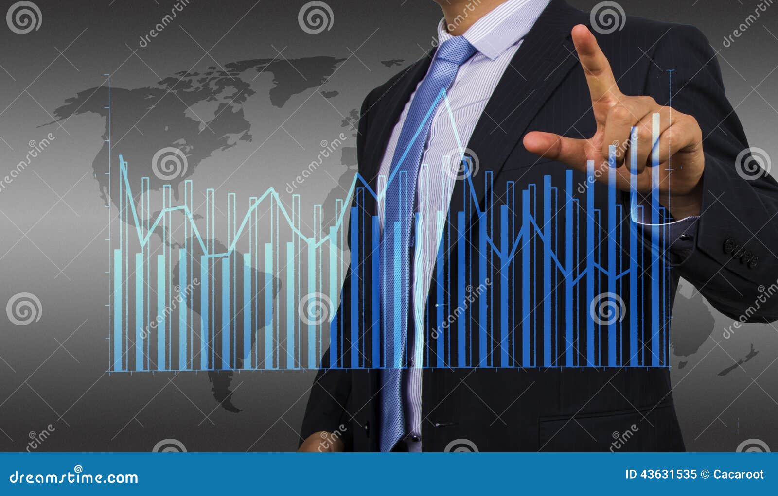 Businessman with Financial Chart Stock Image - Image of creative ...