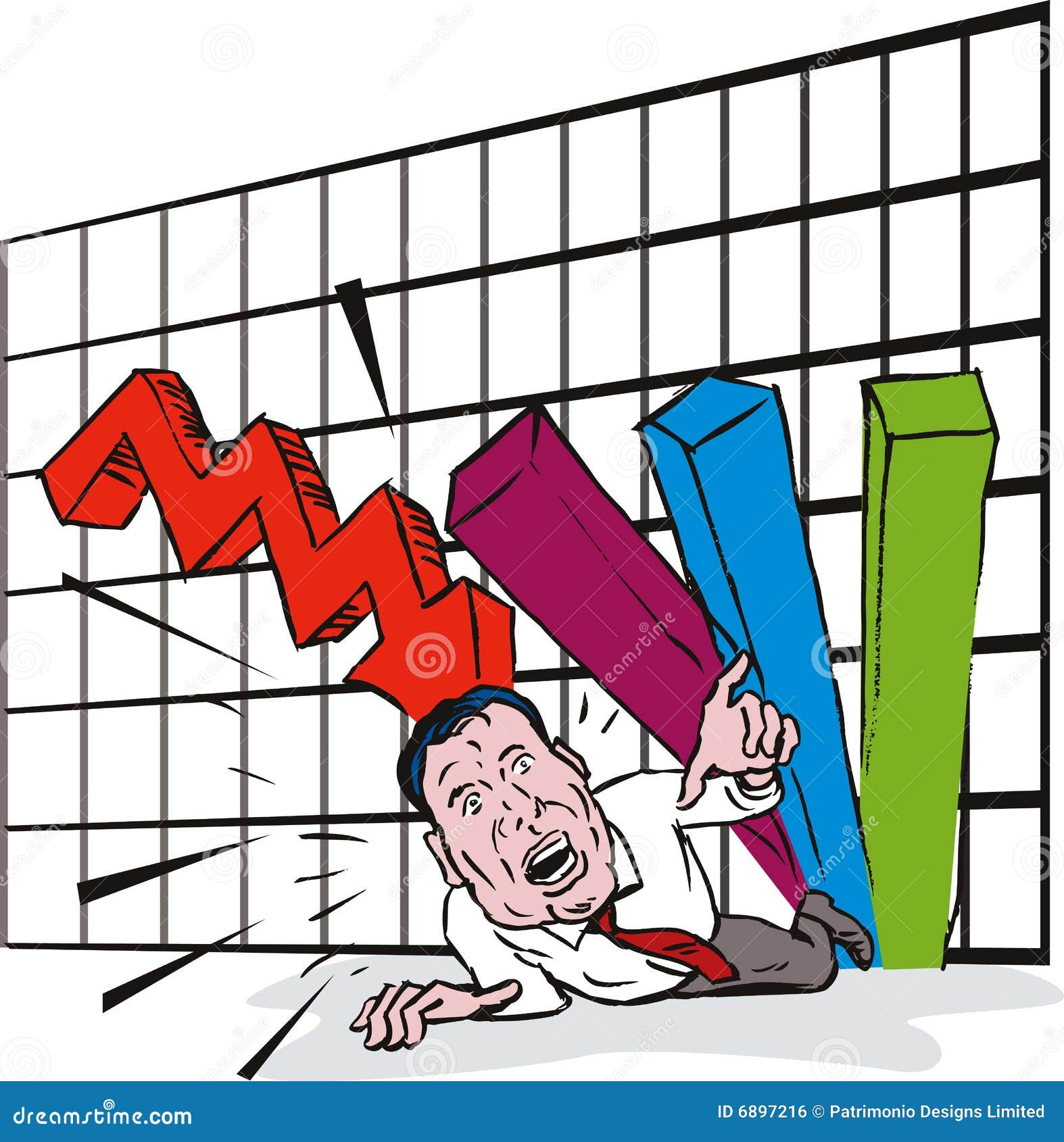 Businessman in Financial Trouble Stock Illustration - Illustration of ...