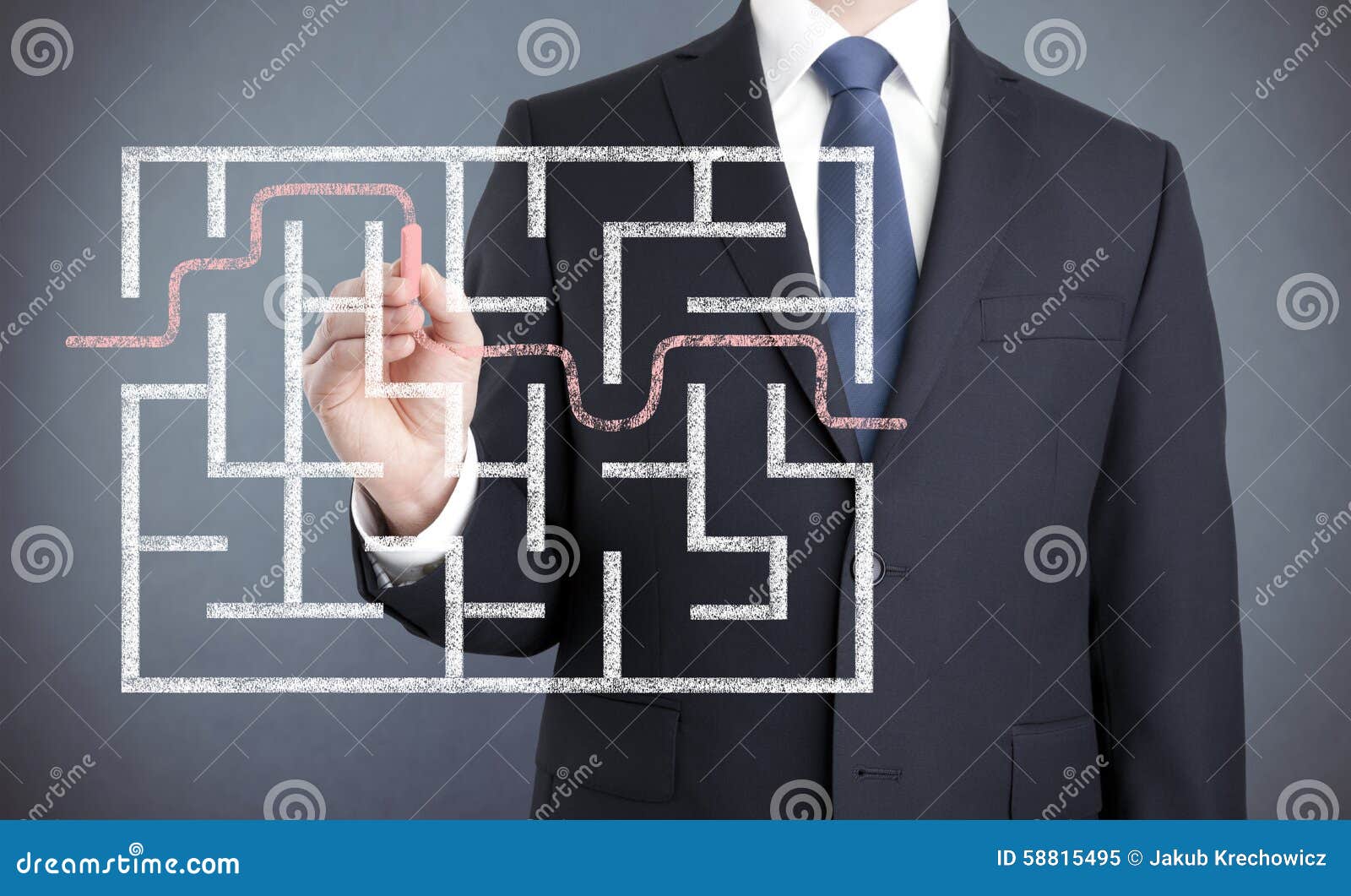 Businessman Finding the Solution of a Maze Stock Image - Image of ... Businessman Finding the Solution of a Maze Stock Image - Image of ...
